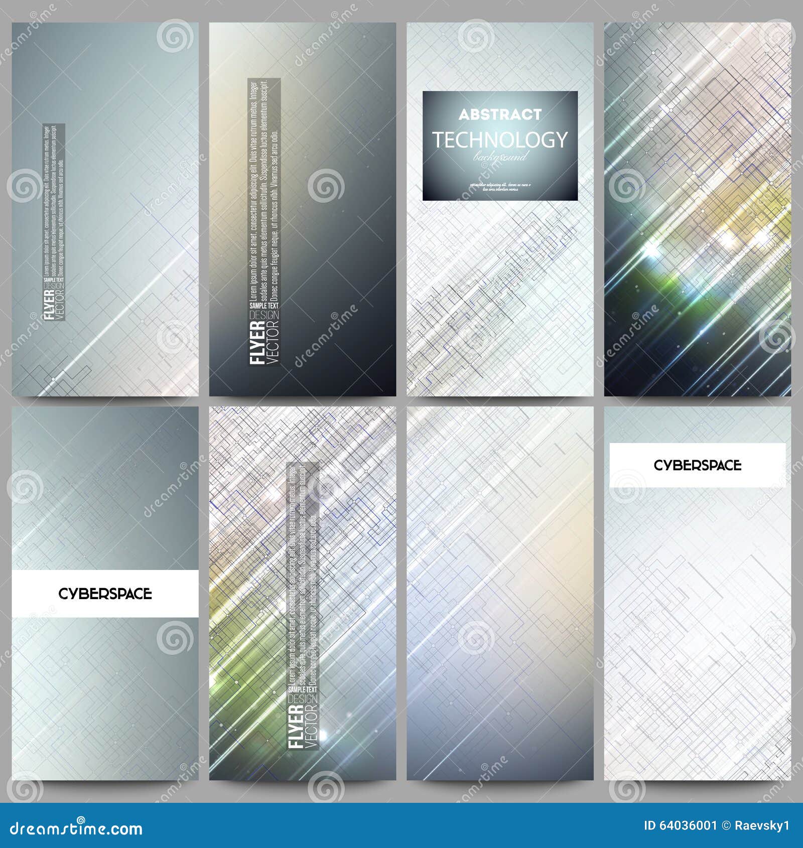 Set of Modern Flyers. Abstract Science or Stock Vector - Illustration ...