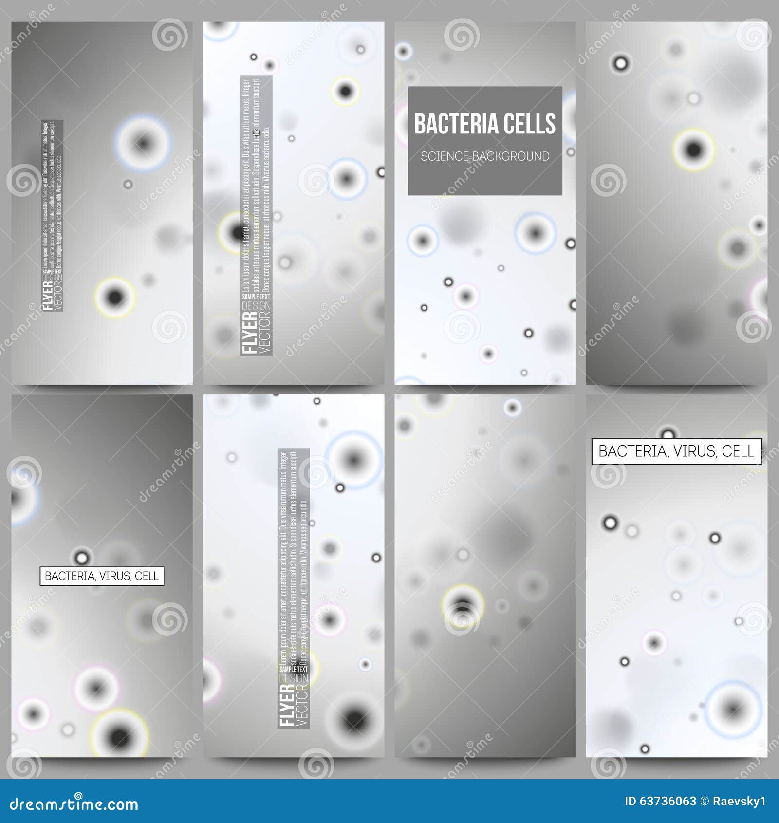 Set of Modern Flyers. Molecular Research, Cells in Stock Vector ...