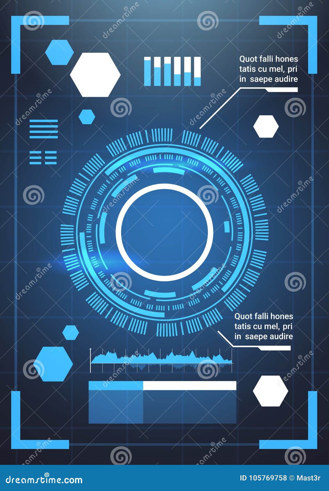 Set of Modern Futuristic Infographic Elements Technology Abstract ...