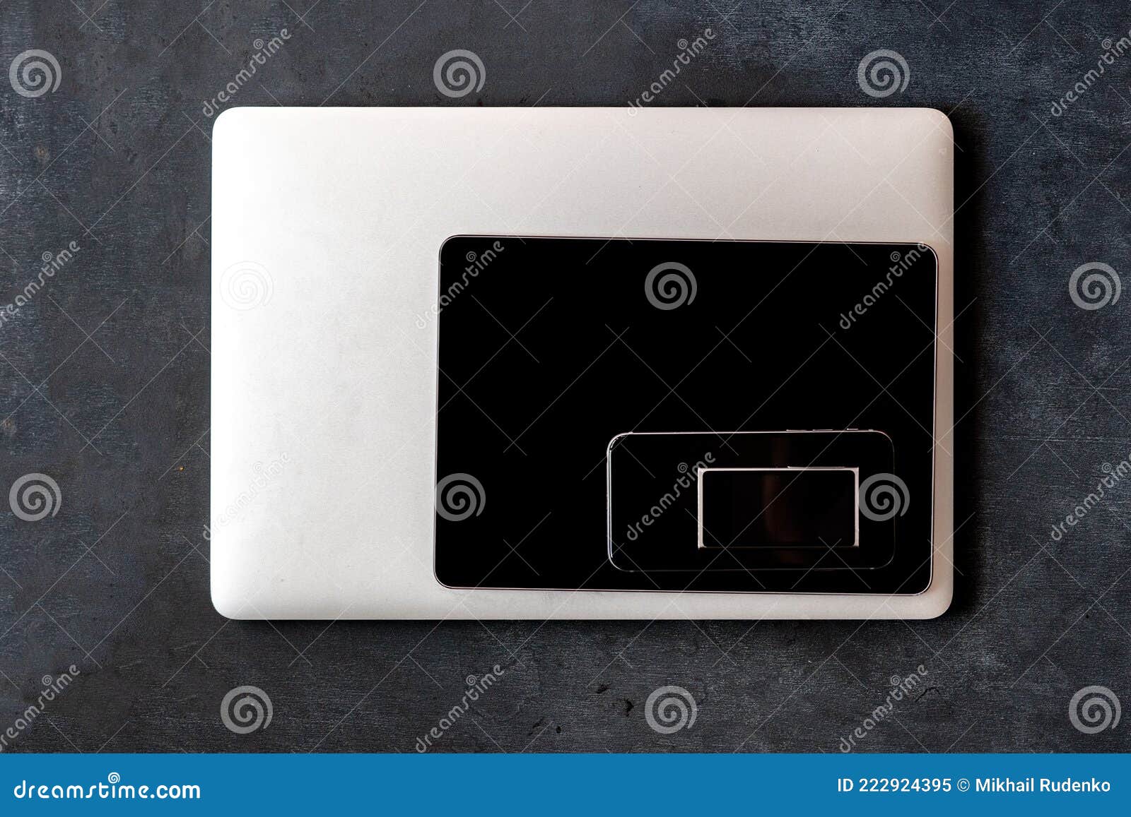 Set of Modern Gadgets on the Table, Laptop, Tablet, Smartphone and a ...