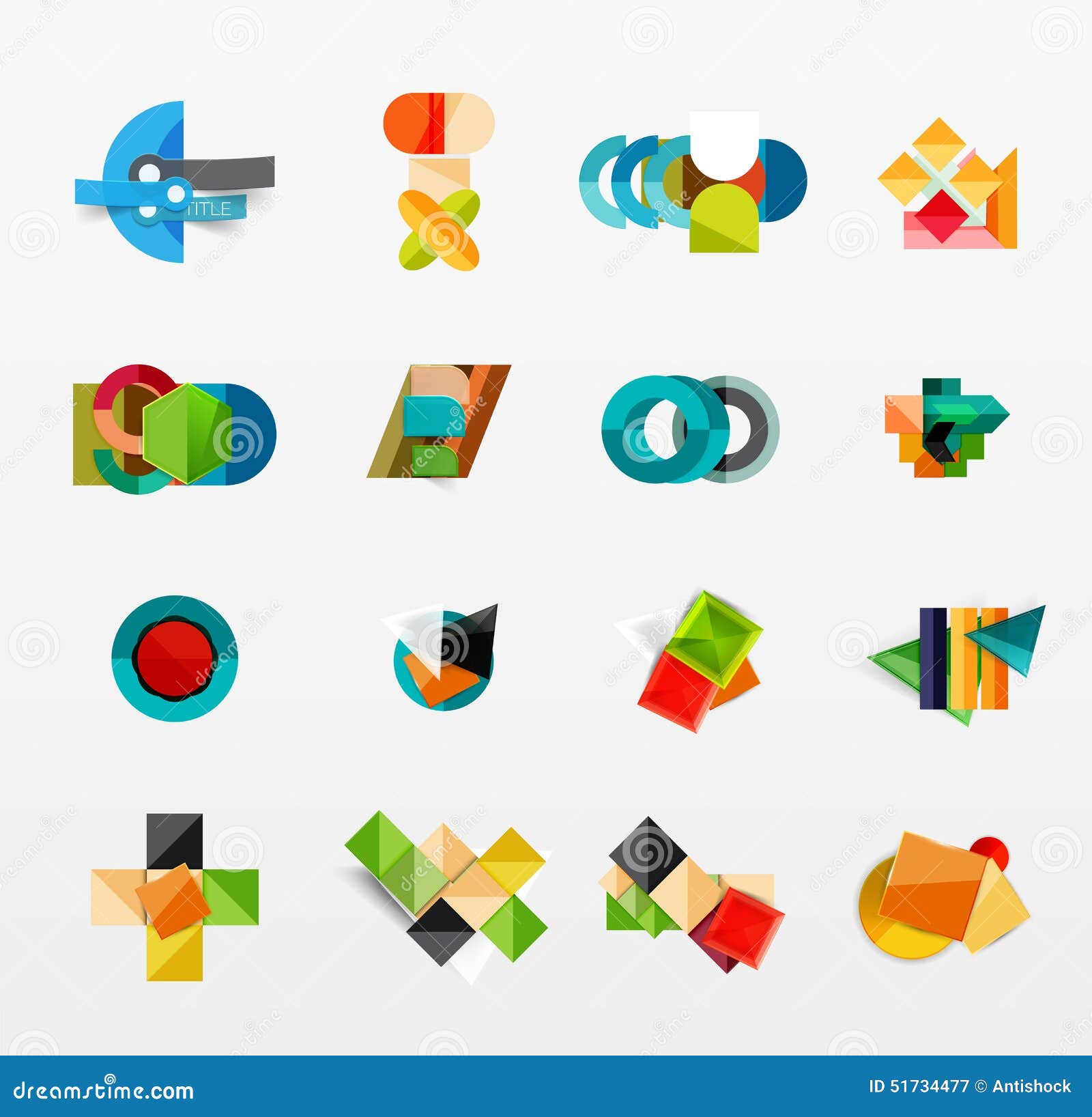 Set of Modern Geometric Infographic Web Layouts Stock Vector ...