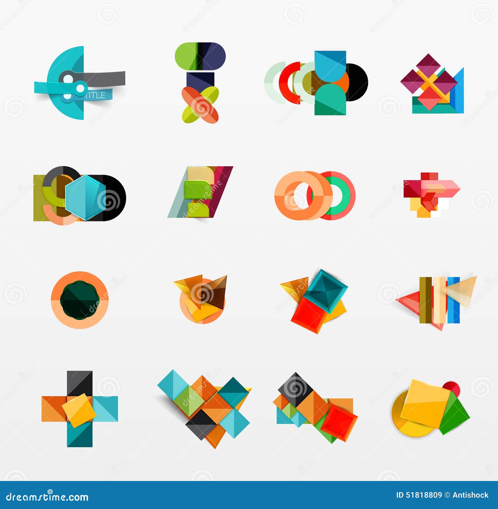 Set of Modern Geometric Infographic Web Layouts Stock Vector ...