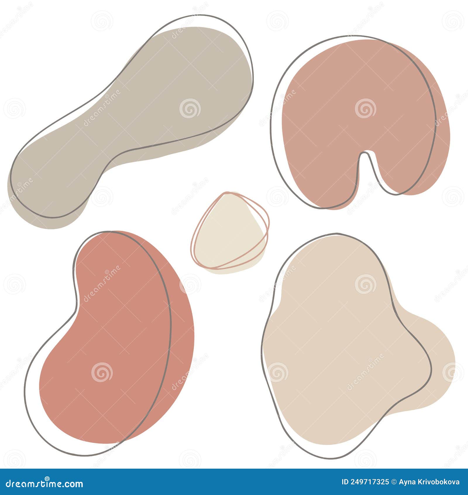 Set of Modern Graphic Elements.Abstract Blot Shape Stock Vector ...