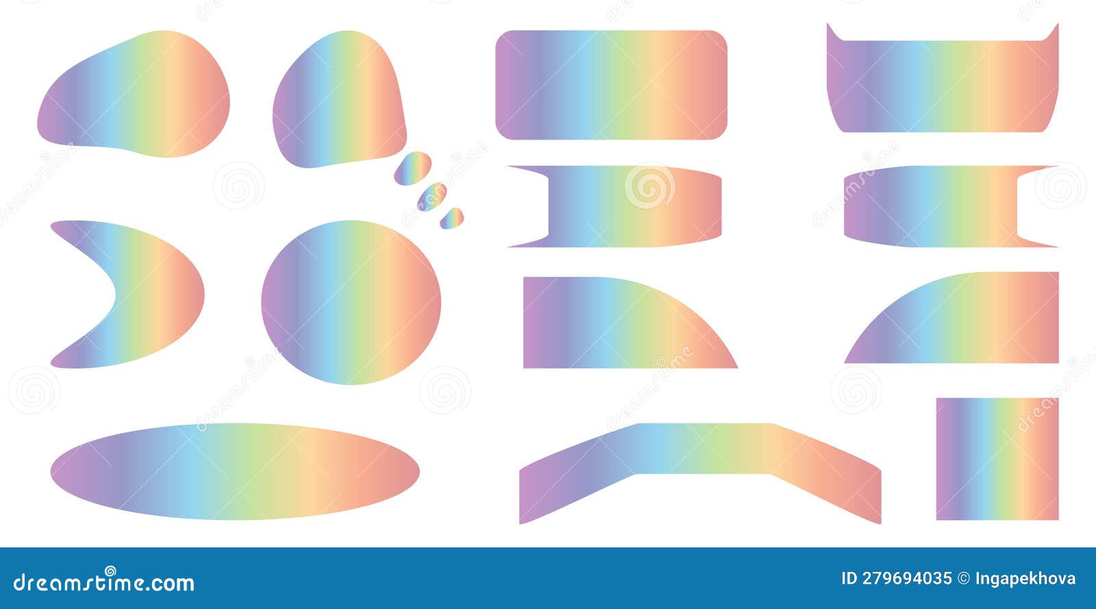 A Set of Modern Graphic Elements. Smooth Dynamic Multi-colored Banner ...