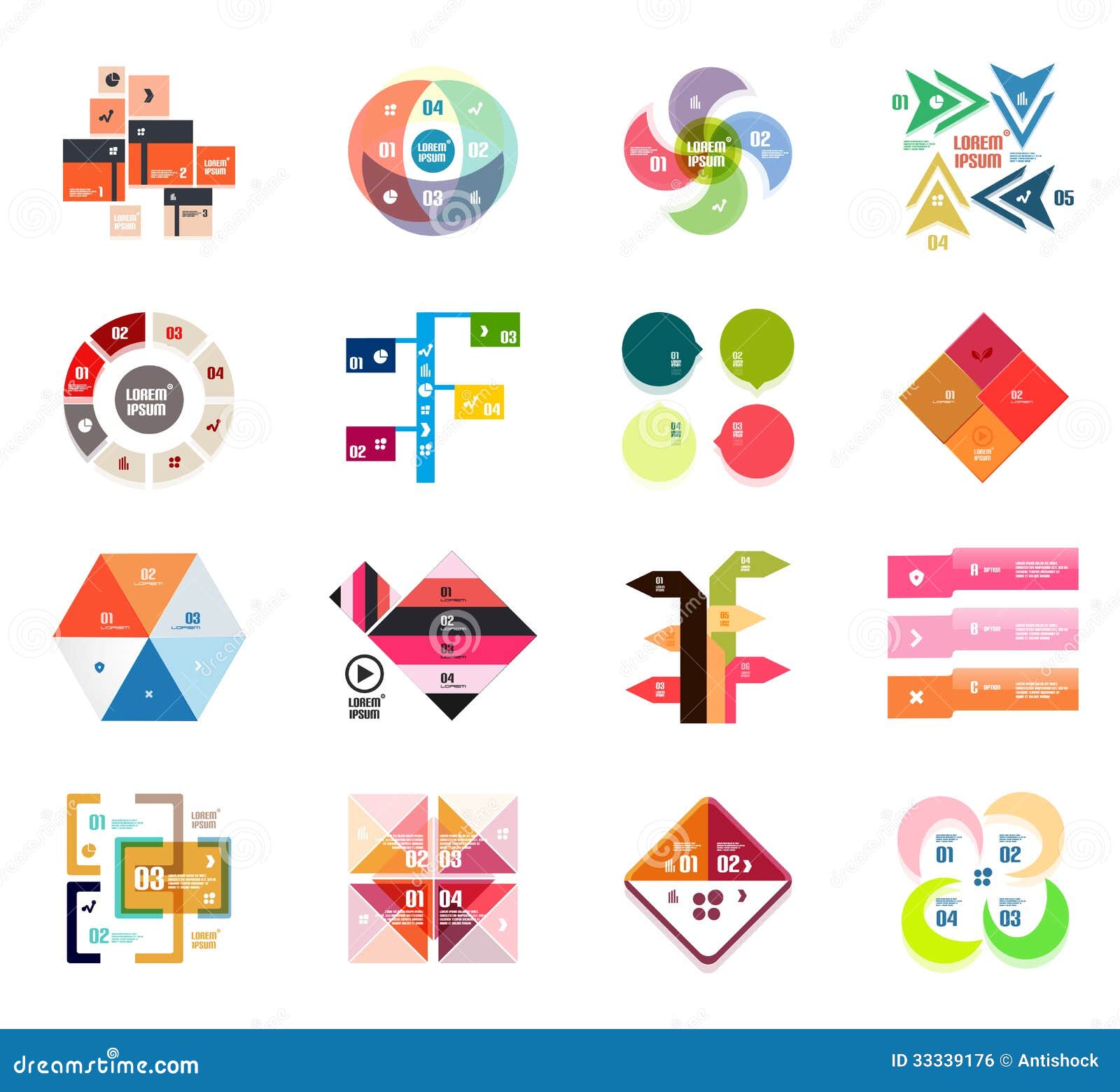 Set of Modern Infographic Design Templates Stock Vector - Illustration ...