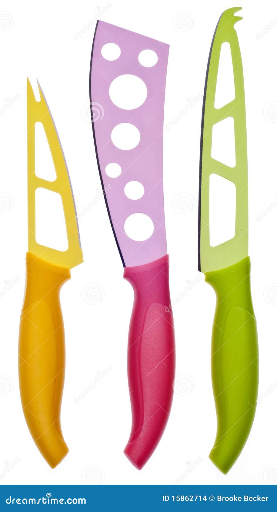 Set of Modern Kitchen Knives Stock Photo - Image of shape, colorful ...
