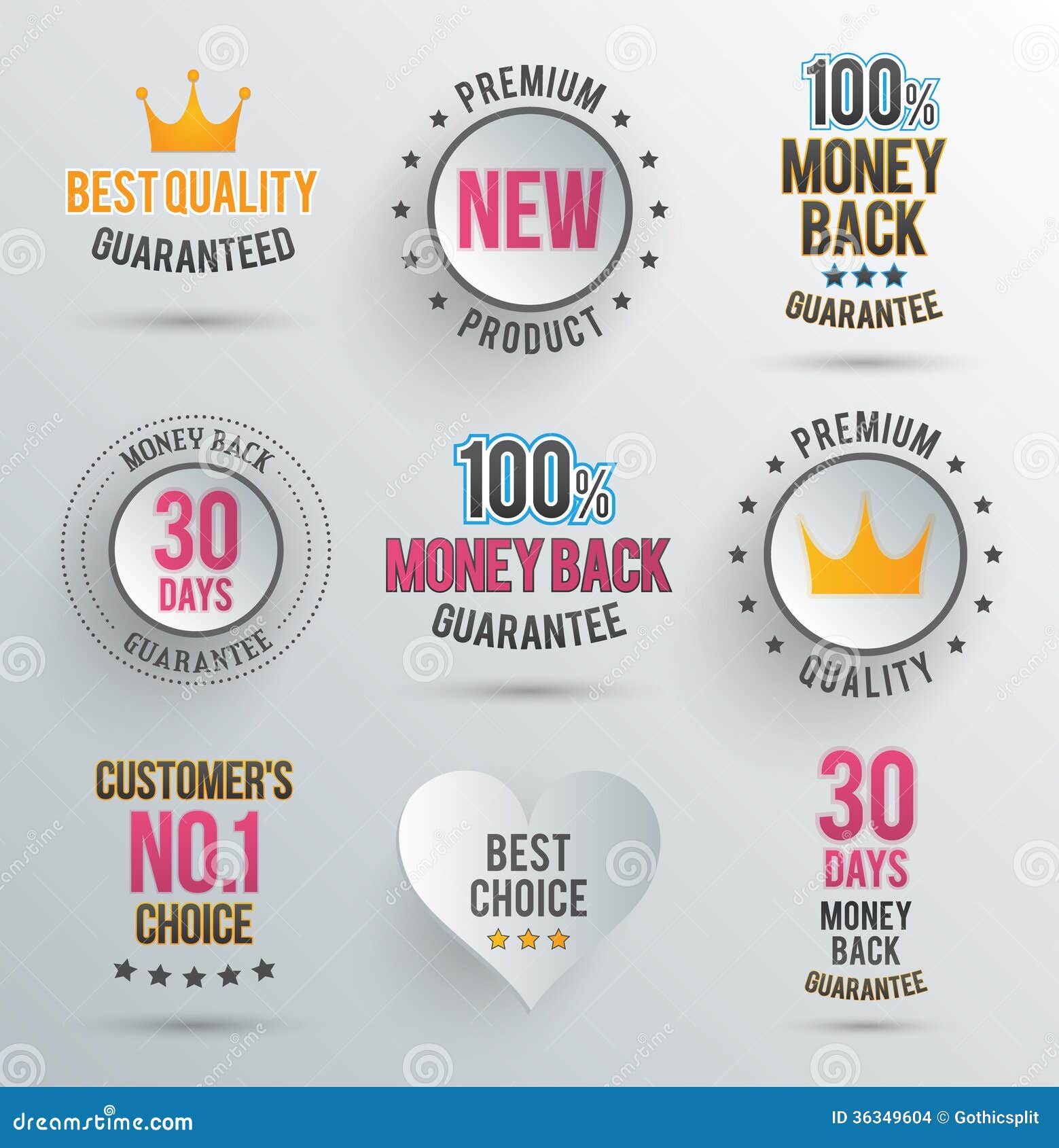 Set of modern labels stock vector. Illustration of shadow - 36349604