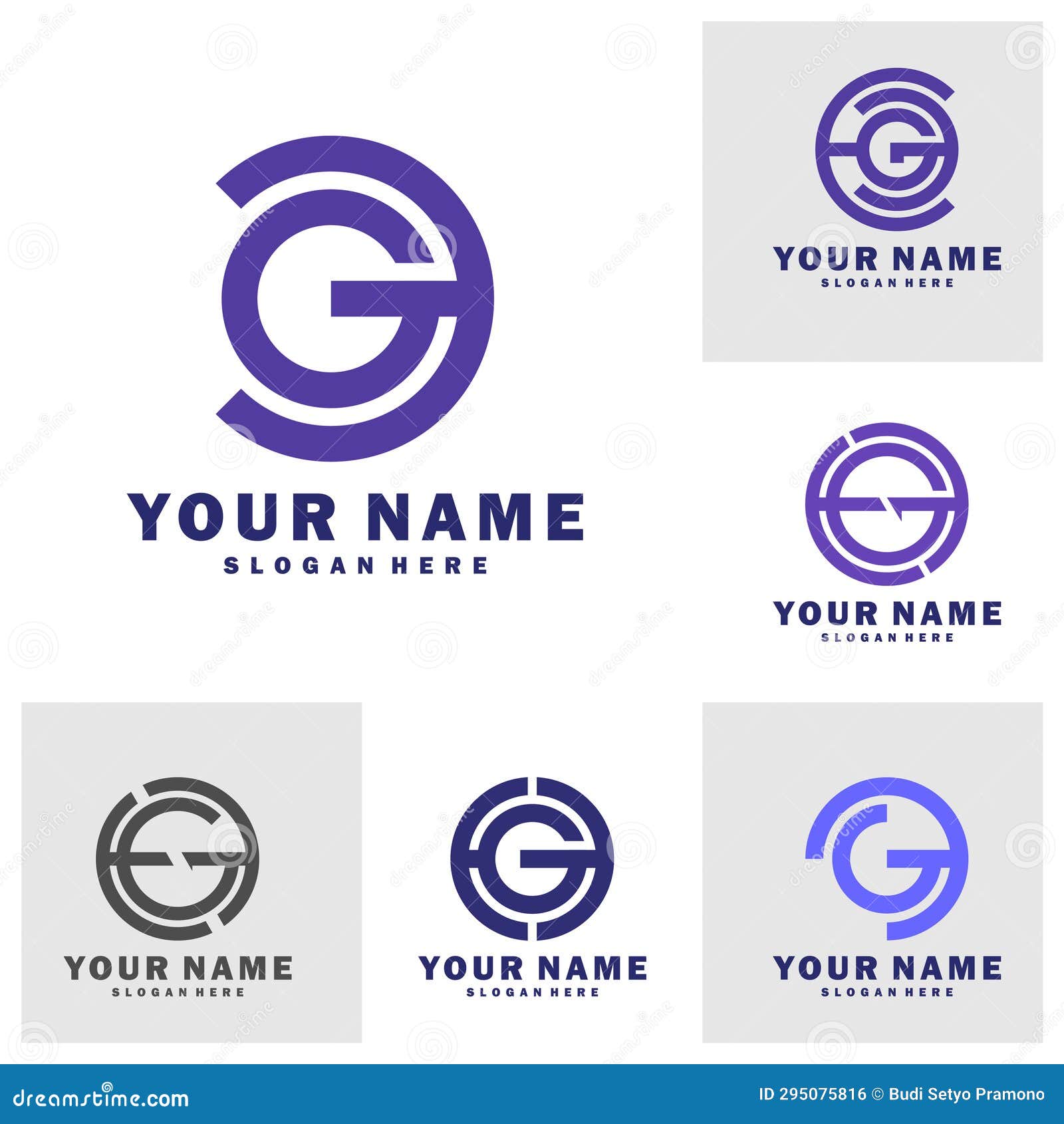 Set of Modern Letter EG Logo Design Vector. Creative EG Logo Concepts ...