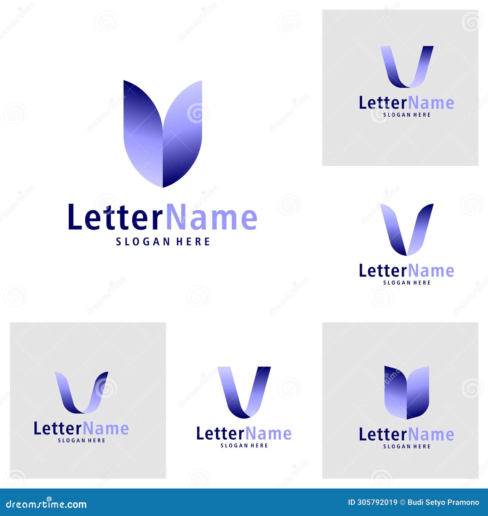 Set of Modern Letter V Logo Design Vector. Creative V Logo Concepts ...