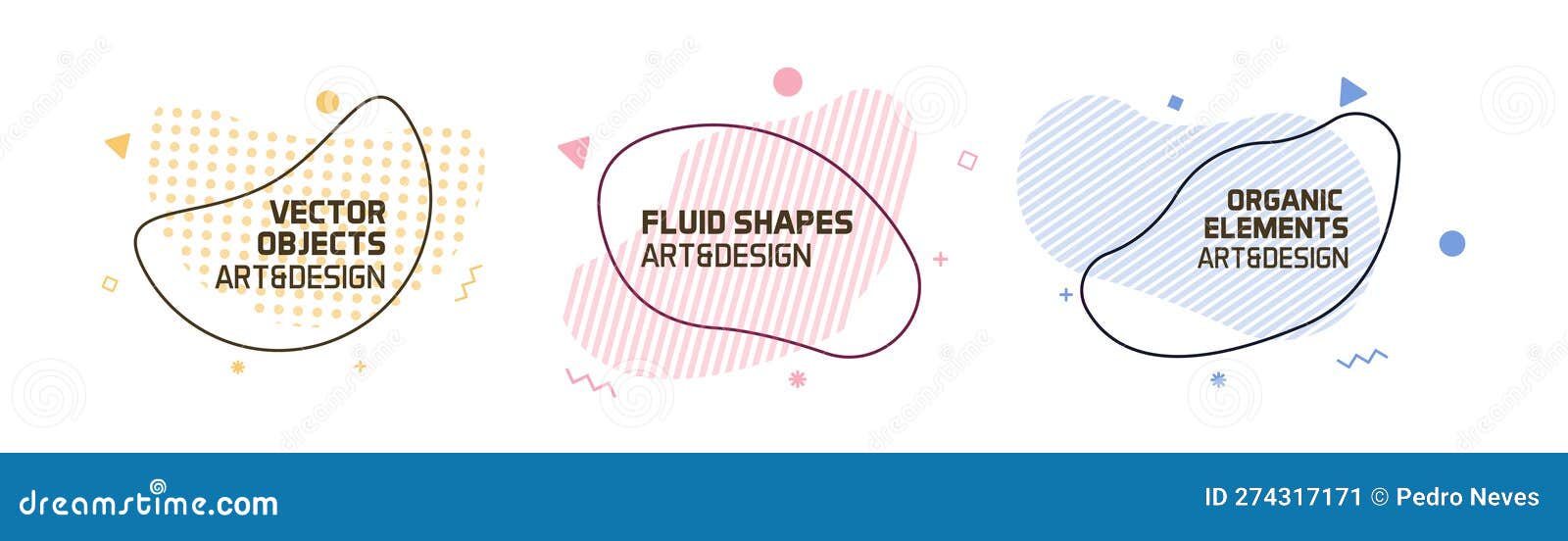 Set of Modern Organic Shapes. Fluid Vector Trendy Elements Stock Vector ...