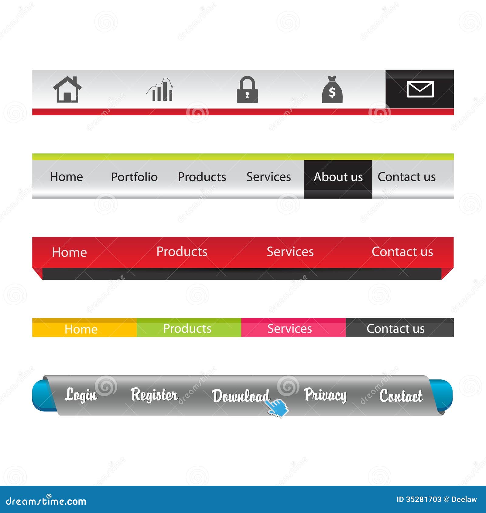 Set of Modern Original Style Search Banners and Web Headers with ...