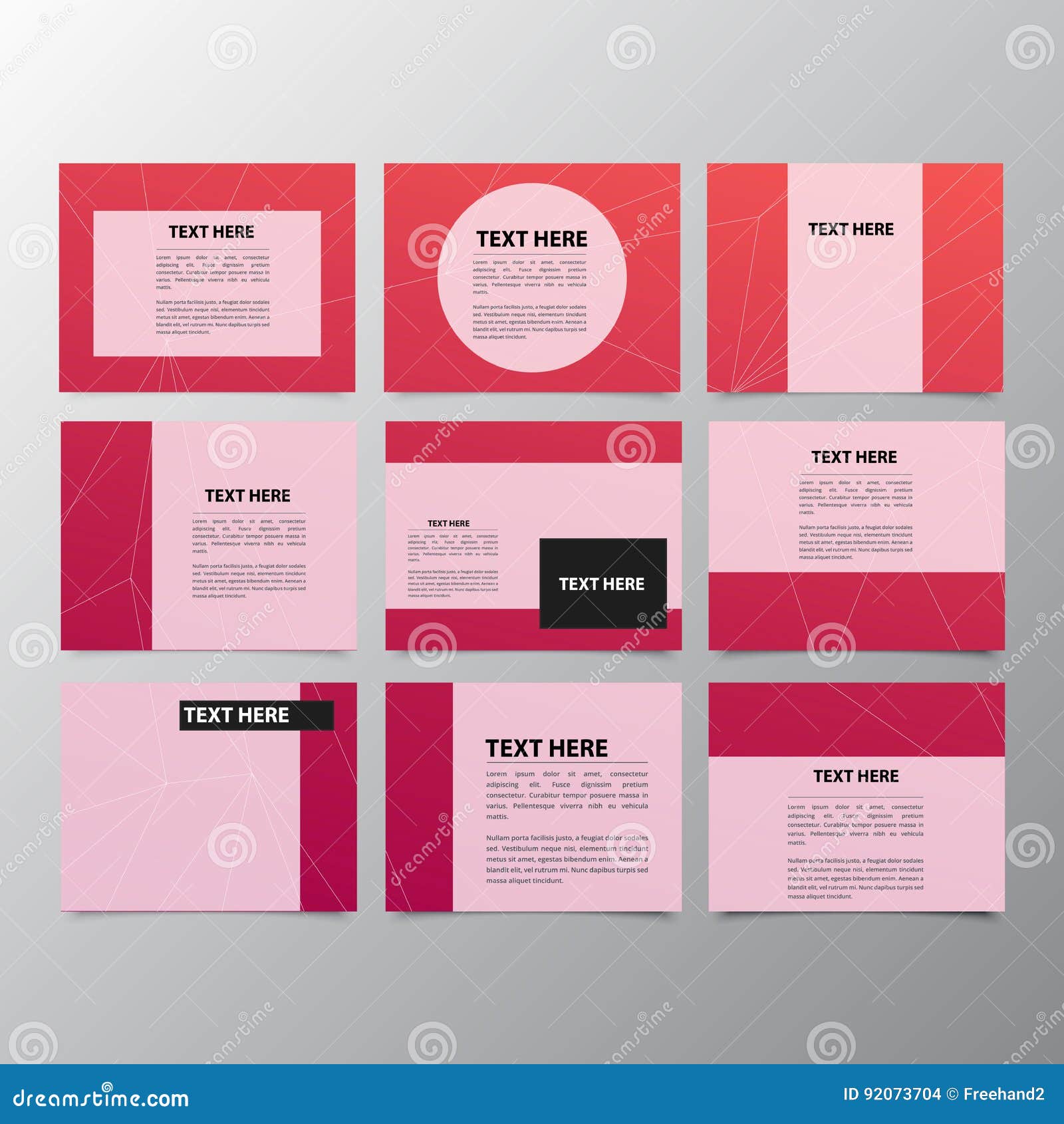 Set of Modern Presentation Template Flyer Stock Illustration ...