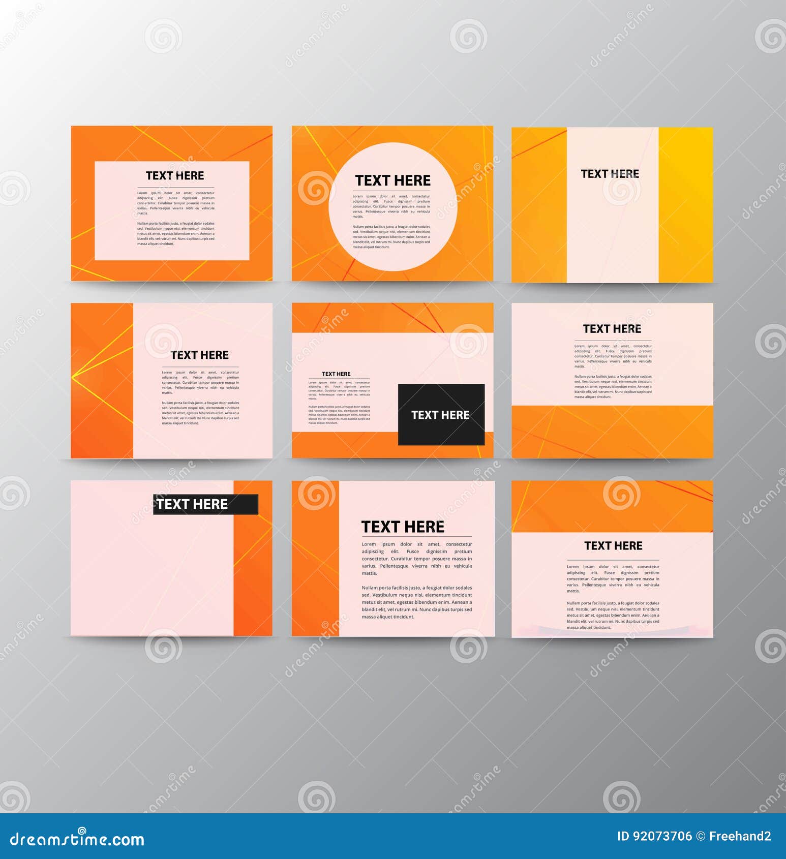 Set of Modern Presentation Template Flyer Stock Illustration ...