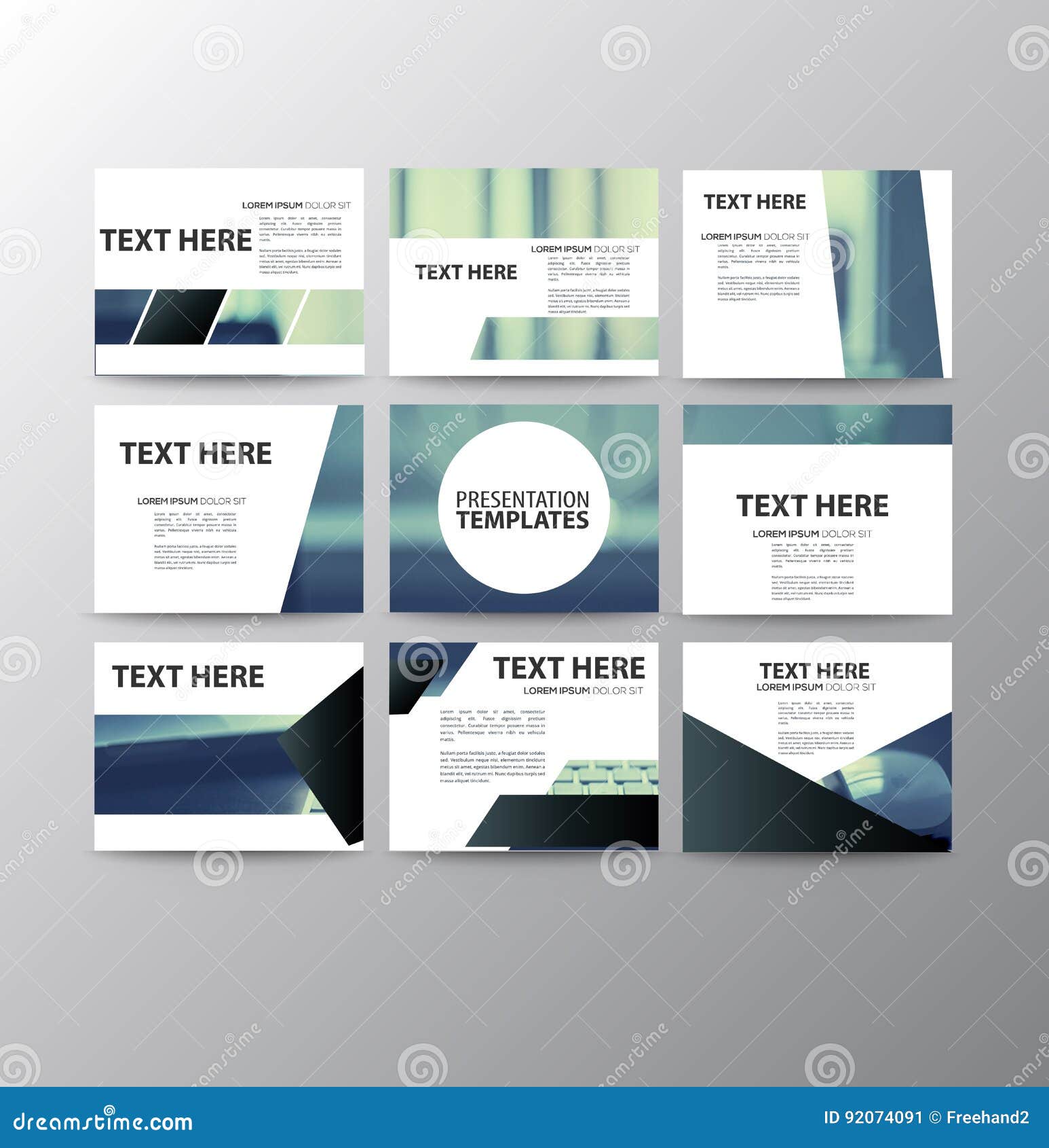 Set of Modern Presentation Template Flyer Stock Illustration ...