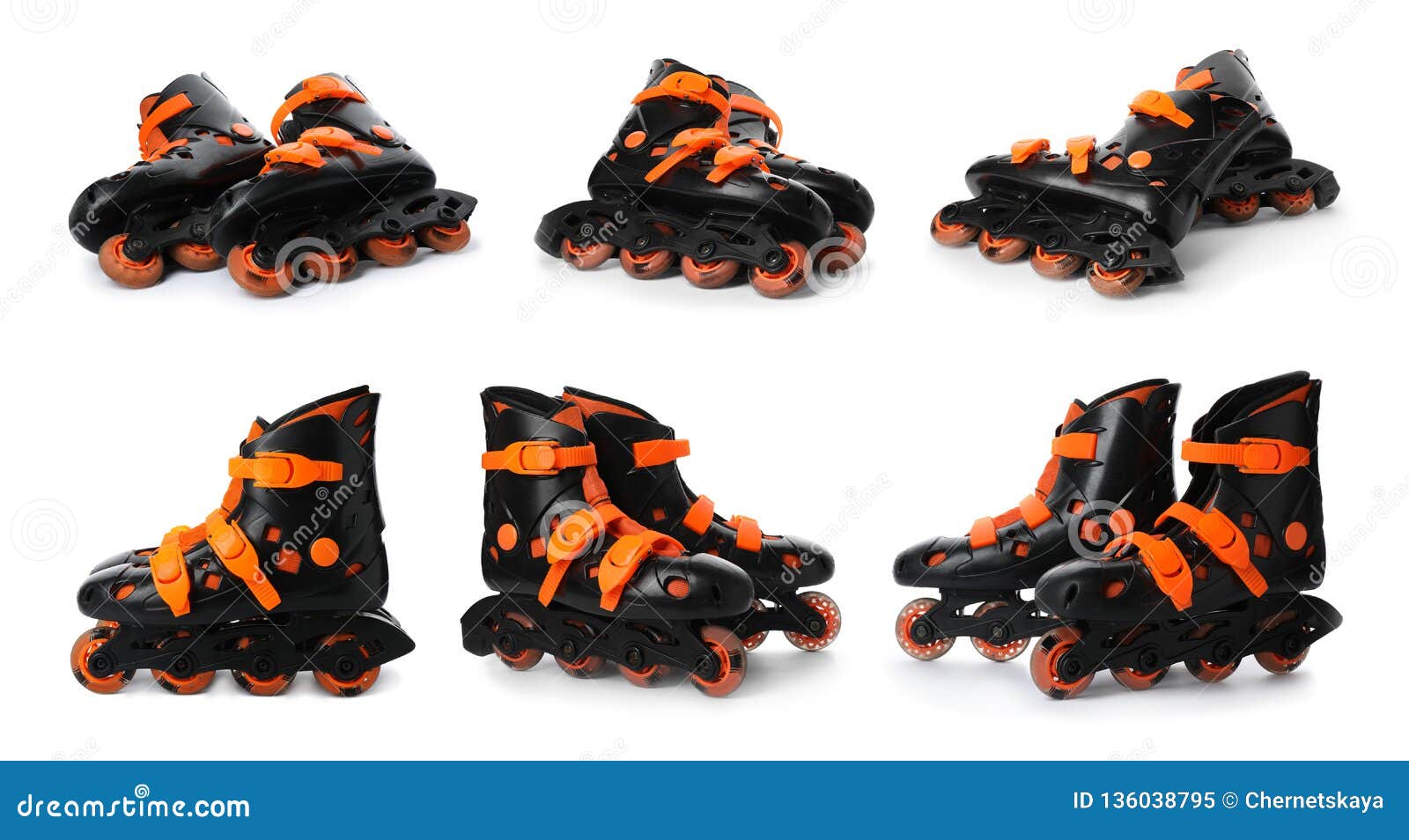 Set with Modern Roller Skates Stock Image - Image of collection, rink ...