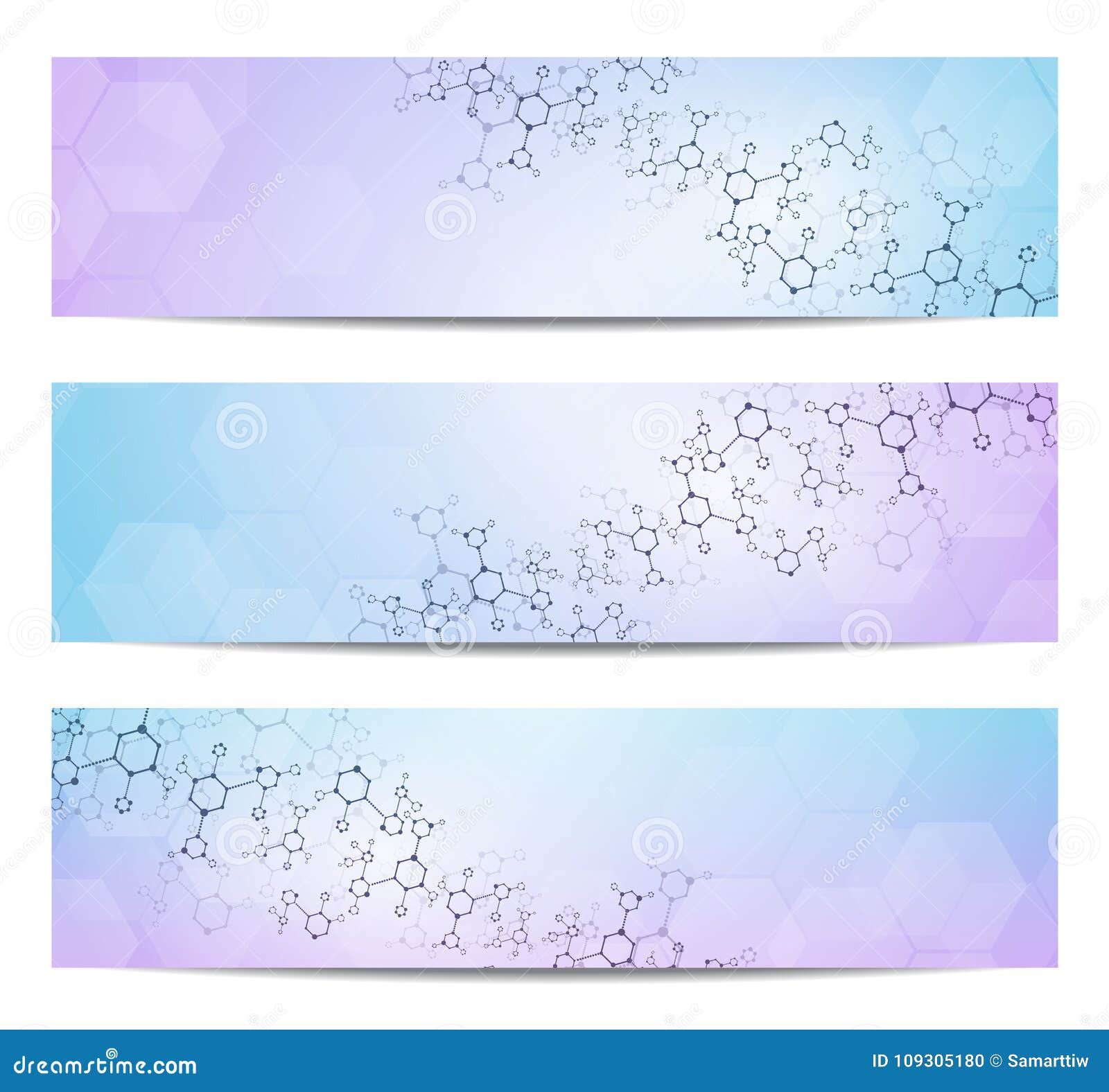 Set of Modern Scientific Banners. Stock Vector - Illustration of ...