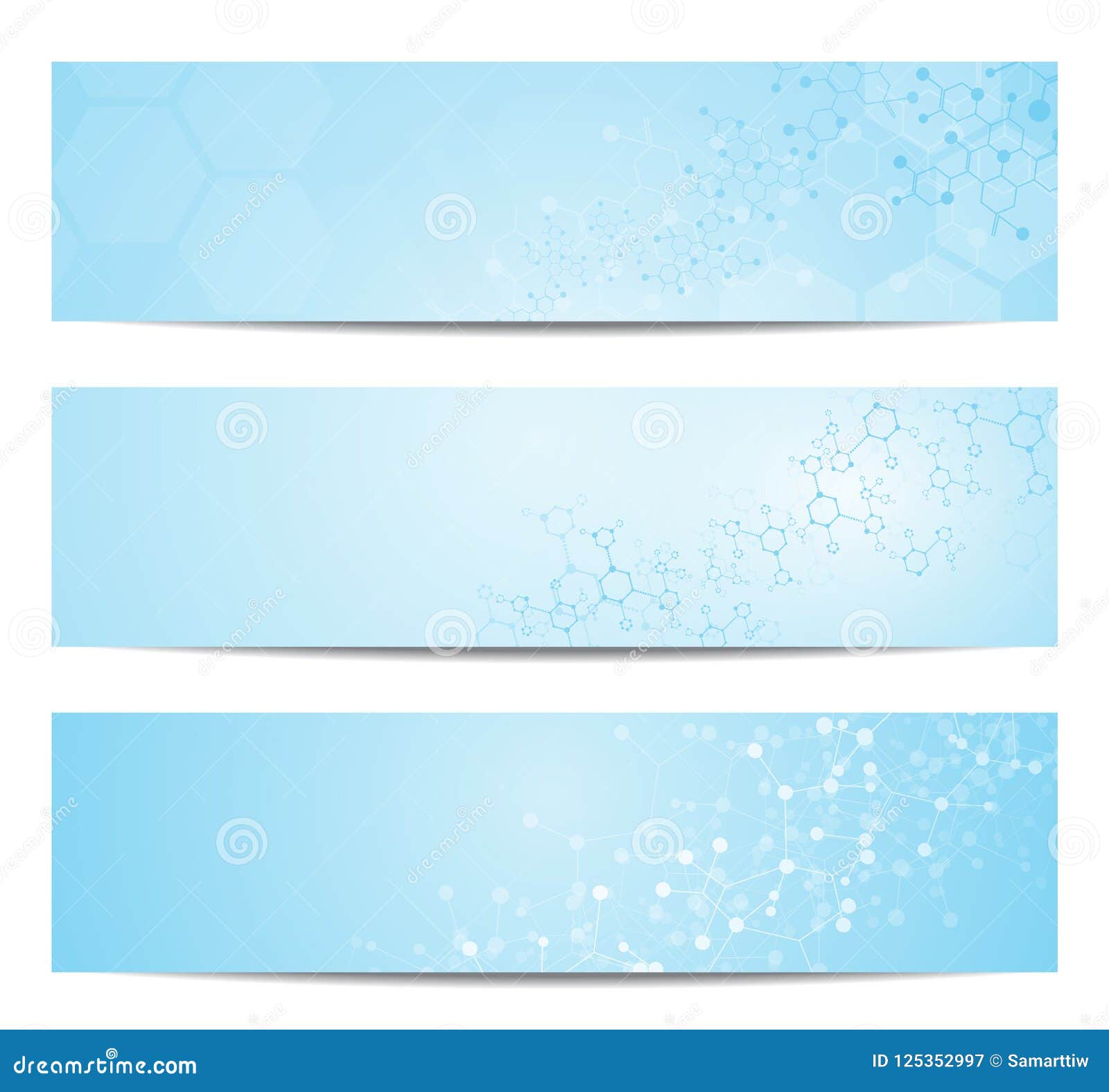 Set of Modern Scientific Banners. Stock Vector - Illustration of ...
