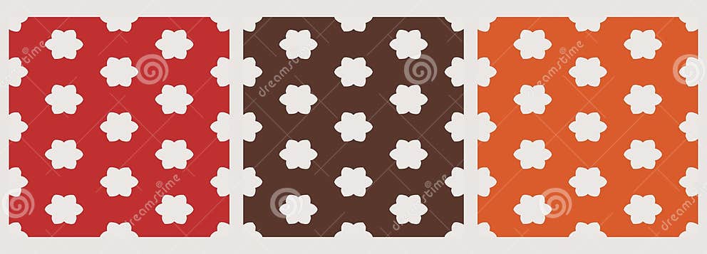 Set of 3 Modern Seamless Fabric Pattern, Abstract Print on Carpet ...