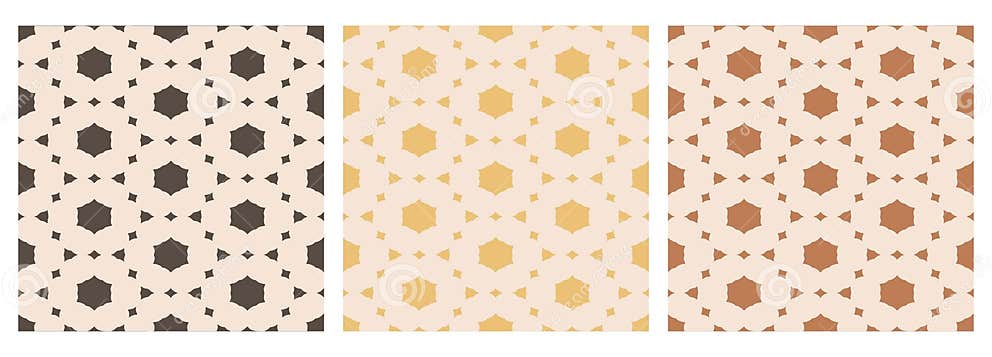 Set of 3 Modern Seamless Fabric Pattern, Abstract Print on Carpet ...