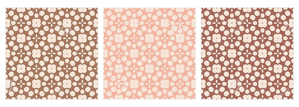 Set of 3 Modern Seamless Fabric Pattern, Abstract Print on Carpet ...