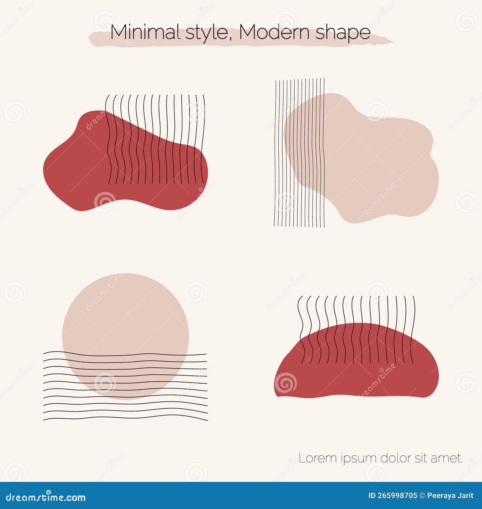 A Set of Modern Shapes in a Minimalist Style Stock Vector ...