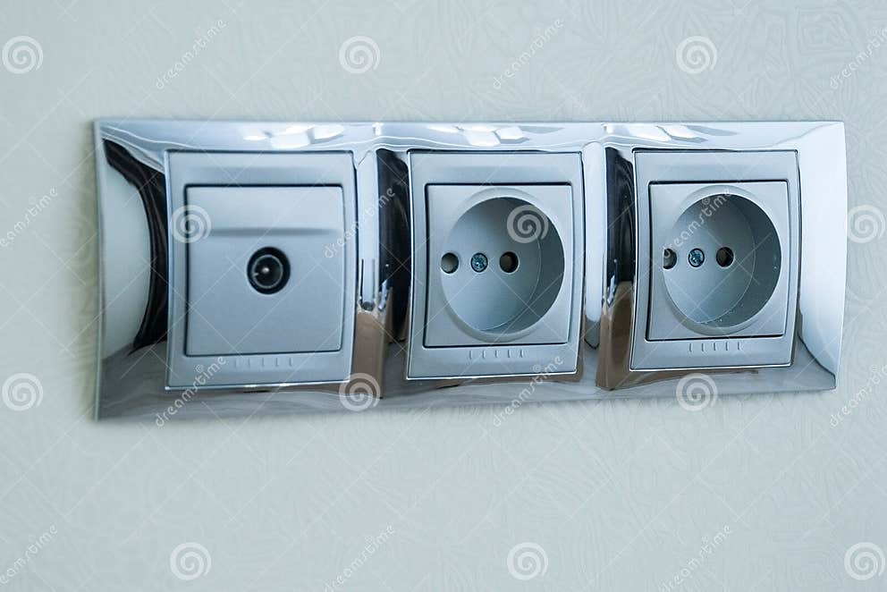 Set of modern socket stock image. Image of background - 62609945