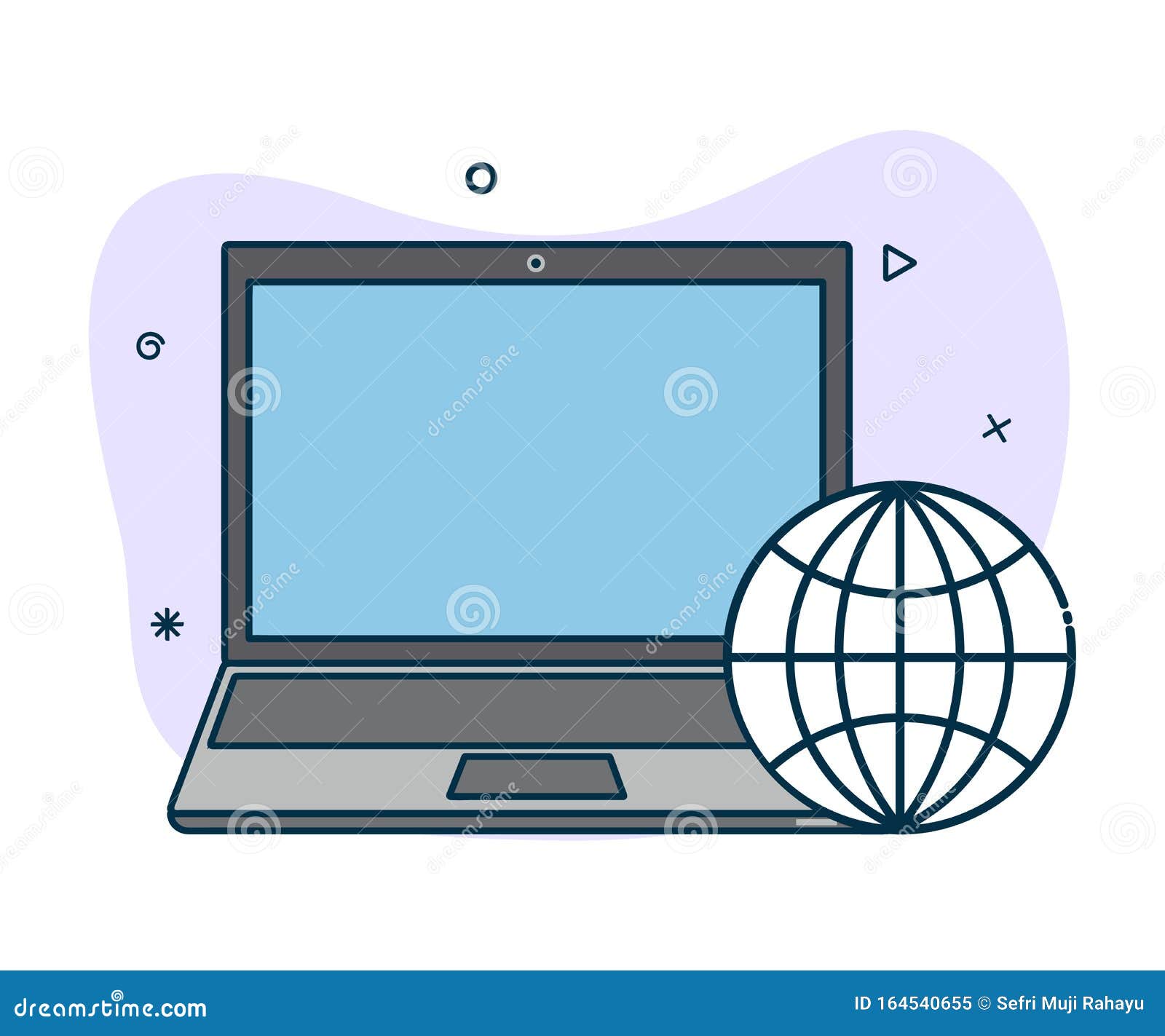 Set of Modern Style Laptop Icons Stock Vector - Illustration of ...
