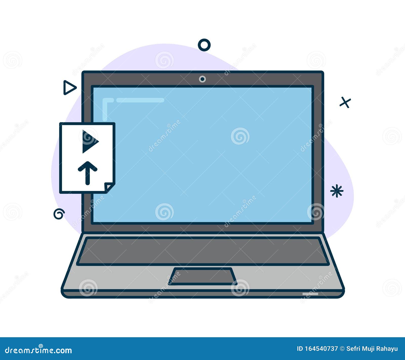 Set of Modern Style Laptop Icons Stock Vector - Illustration of black ...