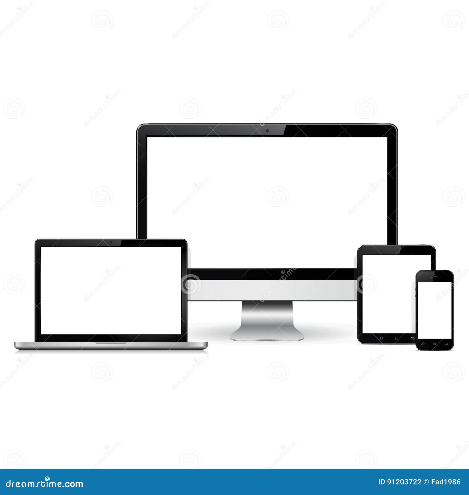 Set of Modern Technology Devices Template for Responsive Design ...