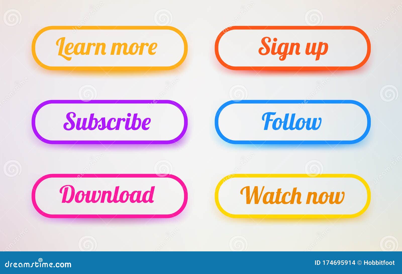 Set of Modern Ui Buttons. User Interface Template Stock Vector ...