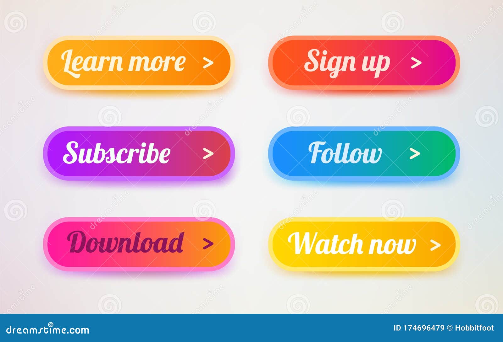 Set of Modern Ui Buttons. User Interface Template Stock Vector ...