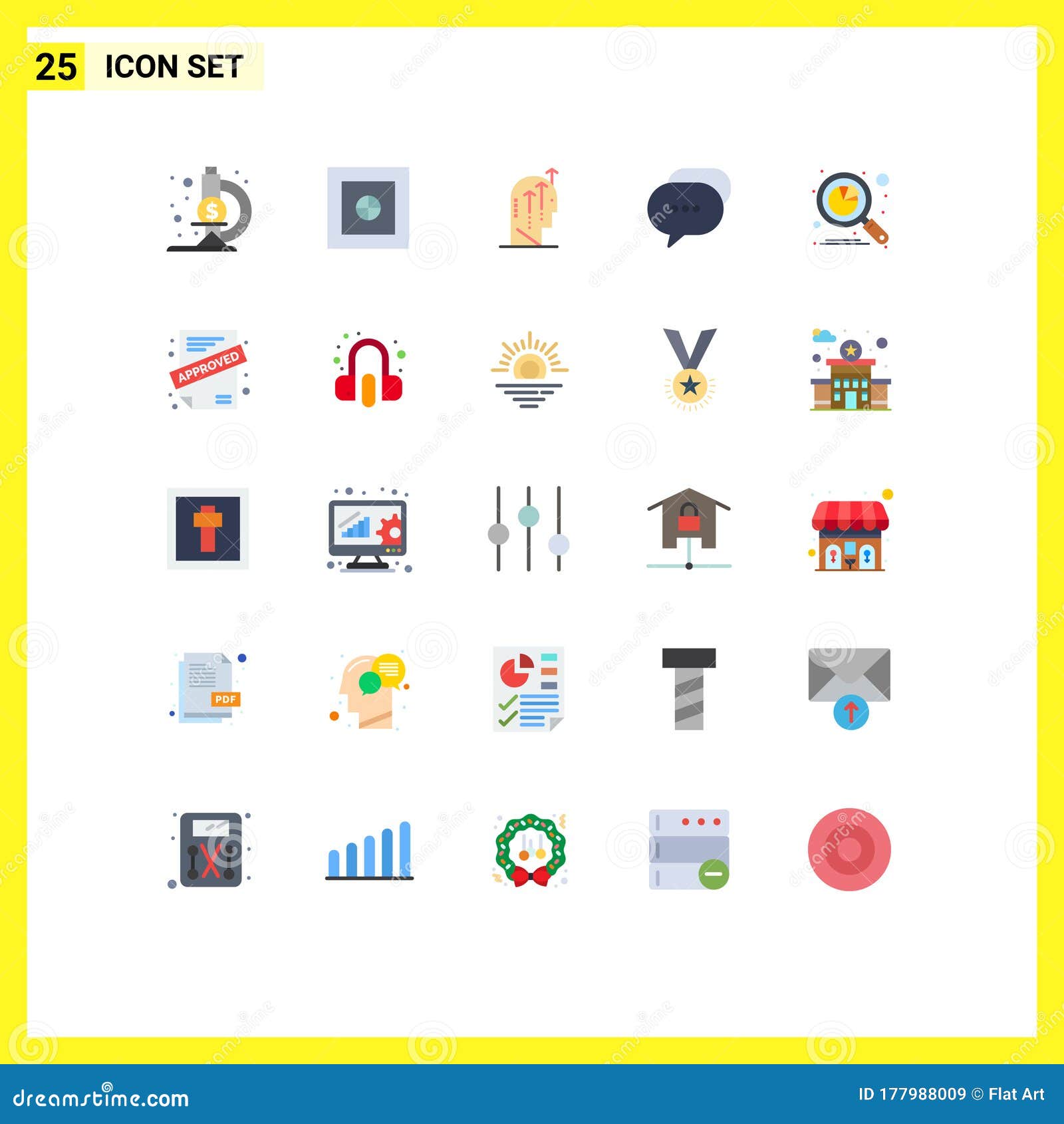 Set of 25 Modern UI Icons Symbols Signs for Data, Analysis, Human ...