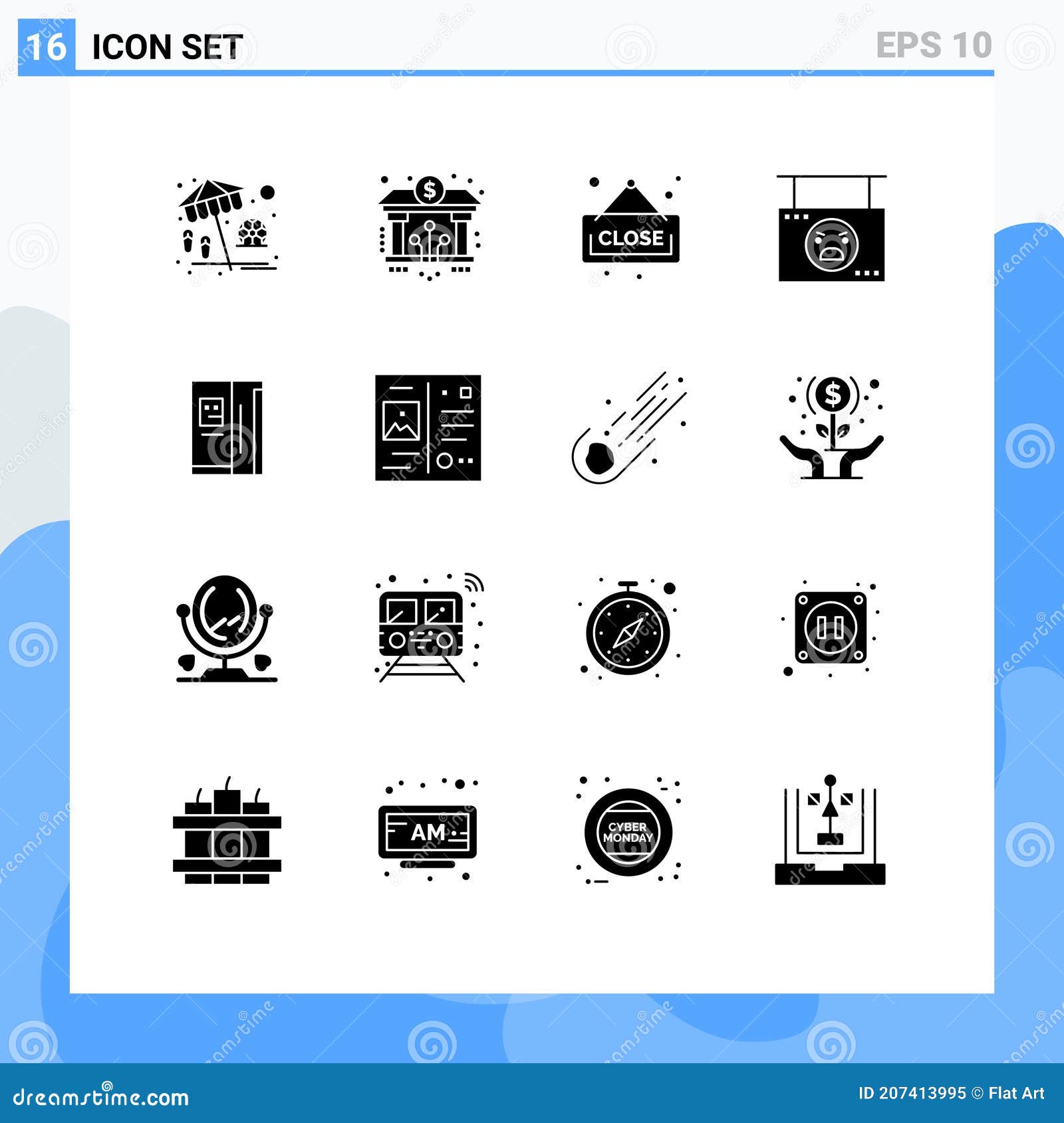 Set of 16 Modern UI Icons Symbols Signs for Refregerator, Shop, Close ... Set of 16 Modern UI Icons Symbols Signs for Refregerator, Shop, Close ...