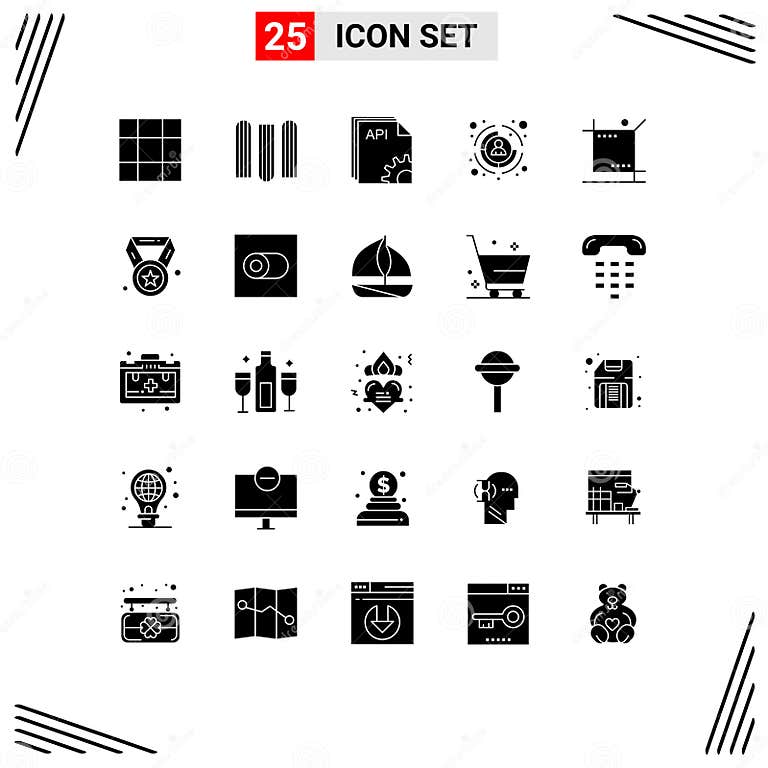 Set of 25 Modern UI Icons Symbols Signs for Tool, Design, Developer ...