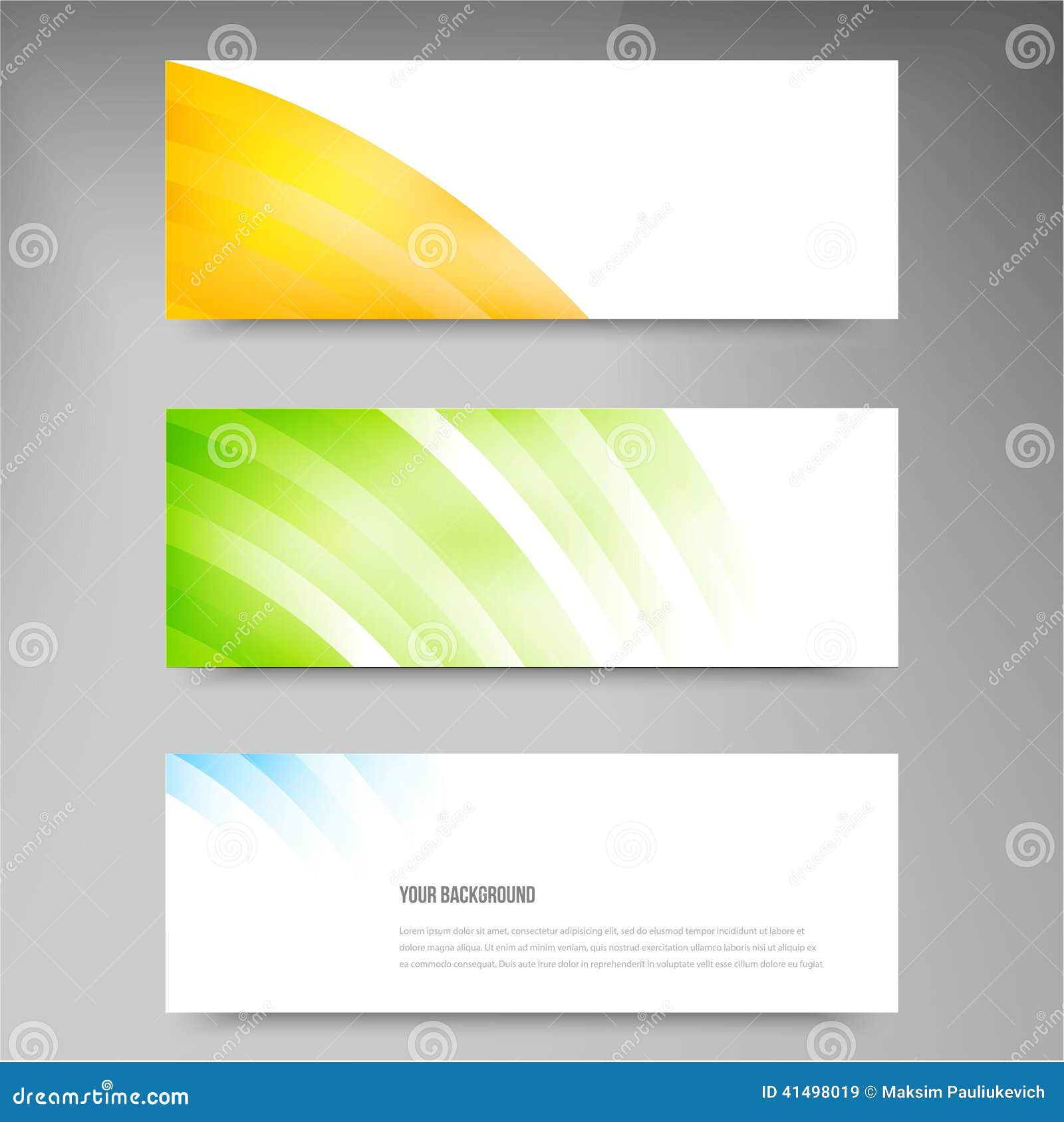 Set of Modern Vector Banners with Lines Stock Vector - Illustration of ...