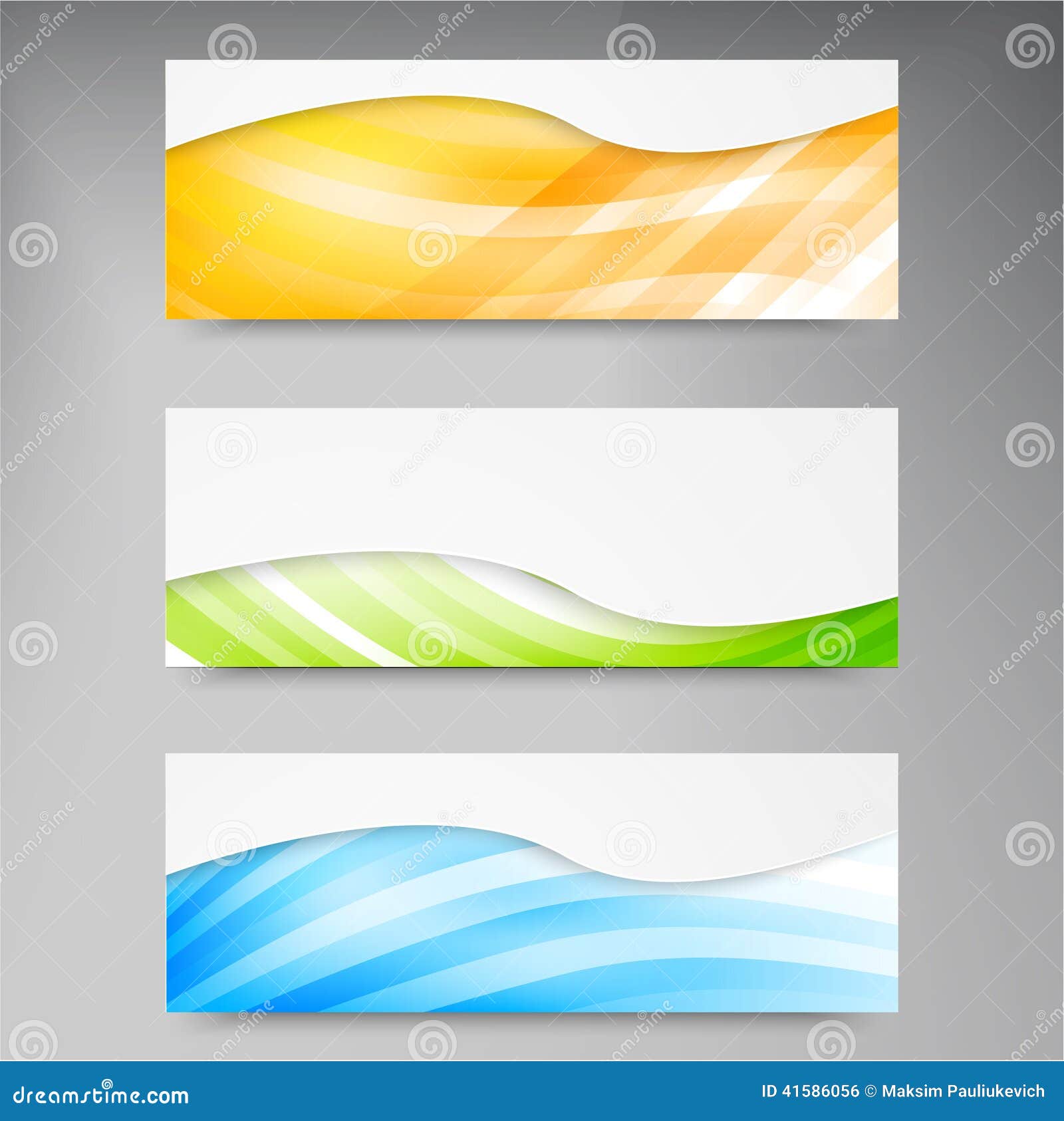 Set of Modern Vector Banners with Lines Stock Vector - Illustration of ...