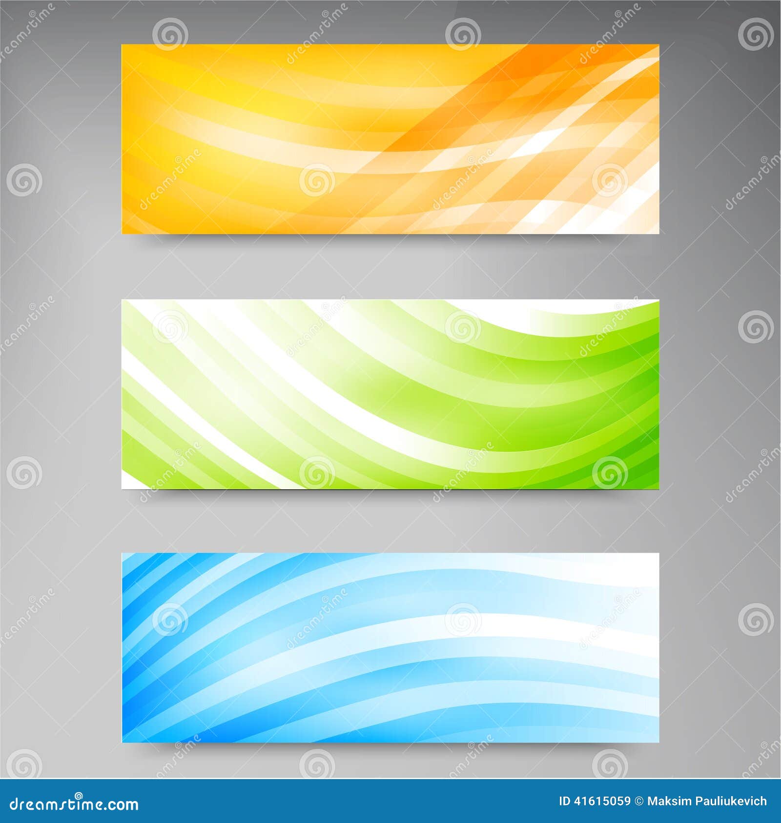Set of Modern Vector Banners with Lines Stock Vector - Illustration of ...