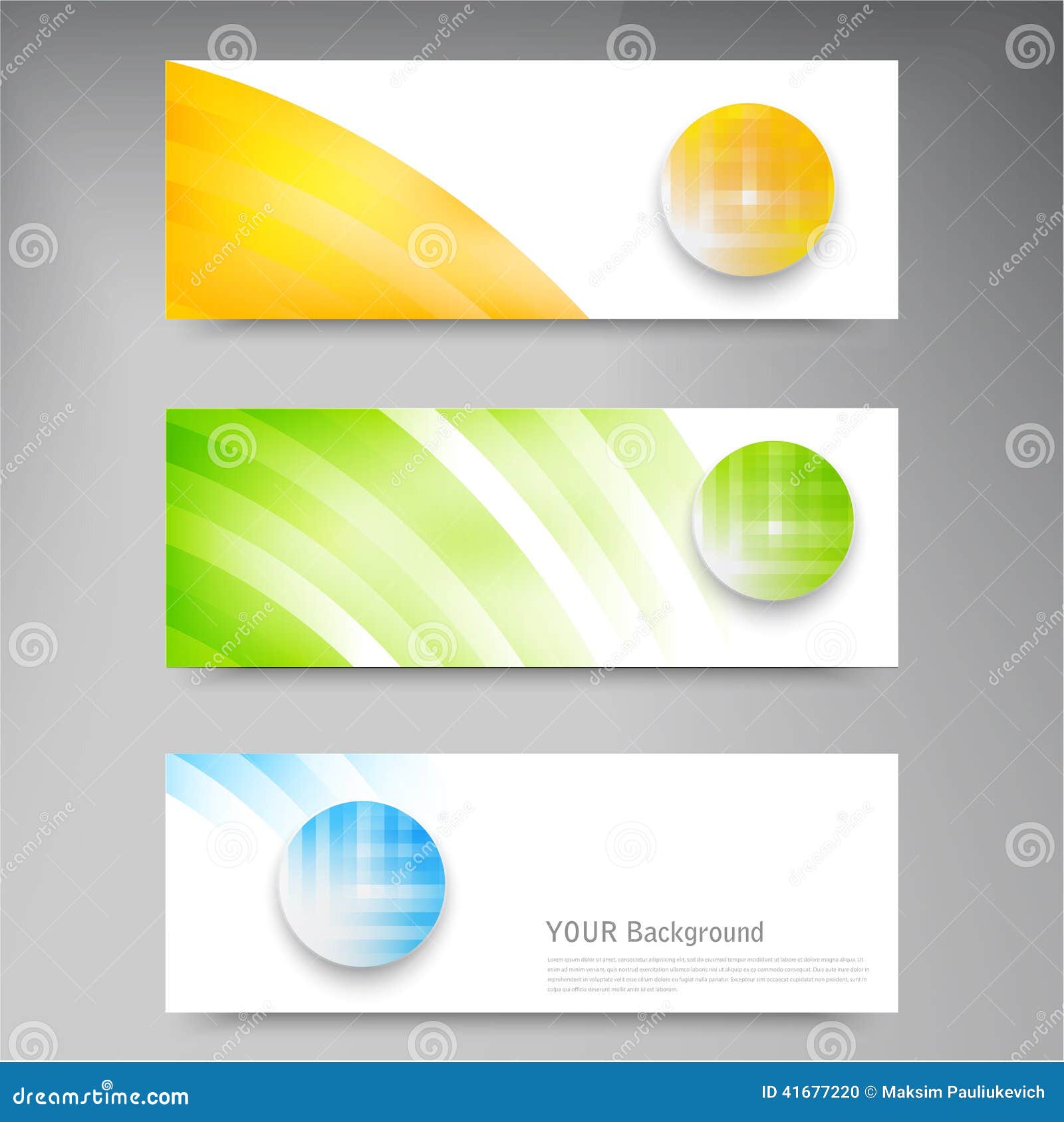 Set of Modern Vector Banners with Lines Stock Vector - Illustration of ...