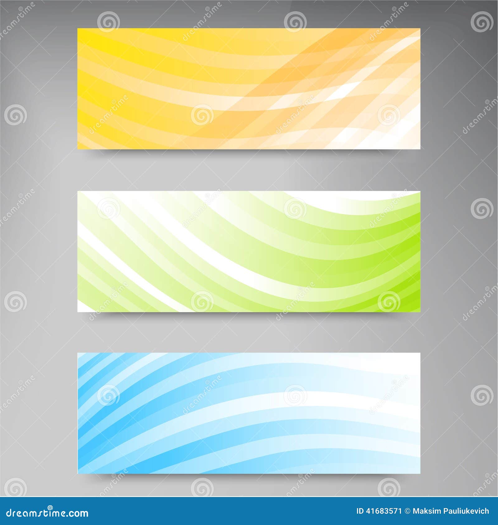 Set of Modern Vector Banners with Lines Stock Vector - Illustration of ...