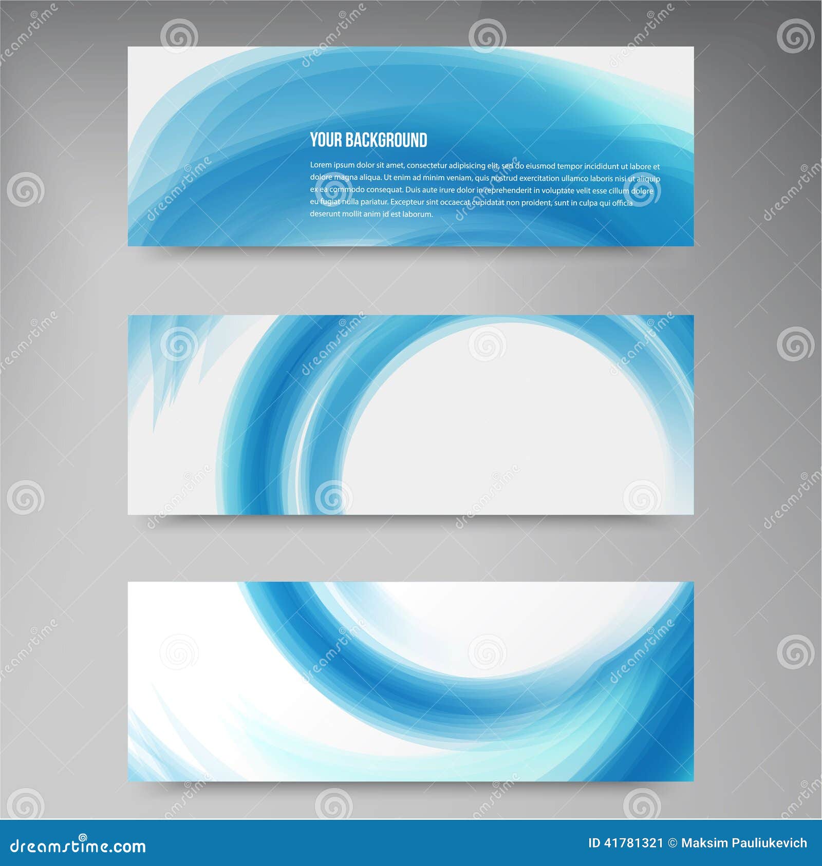Set of Modern Vector Banners with Lines Stock Vector - Illustration of ...