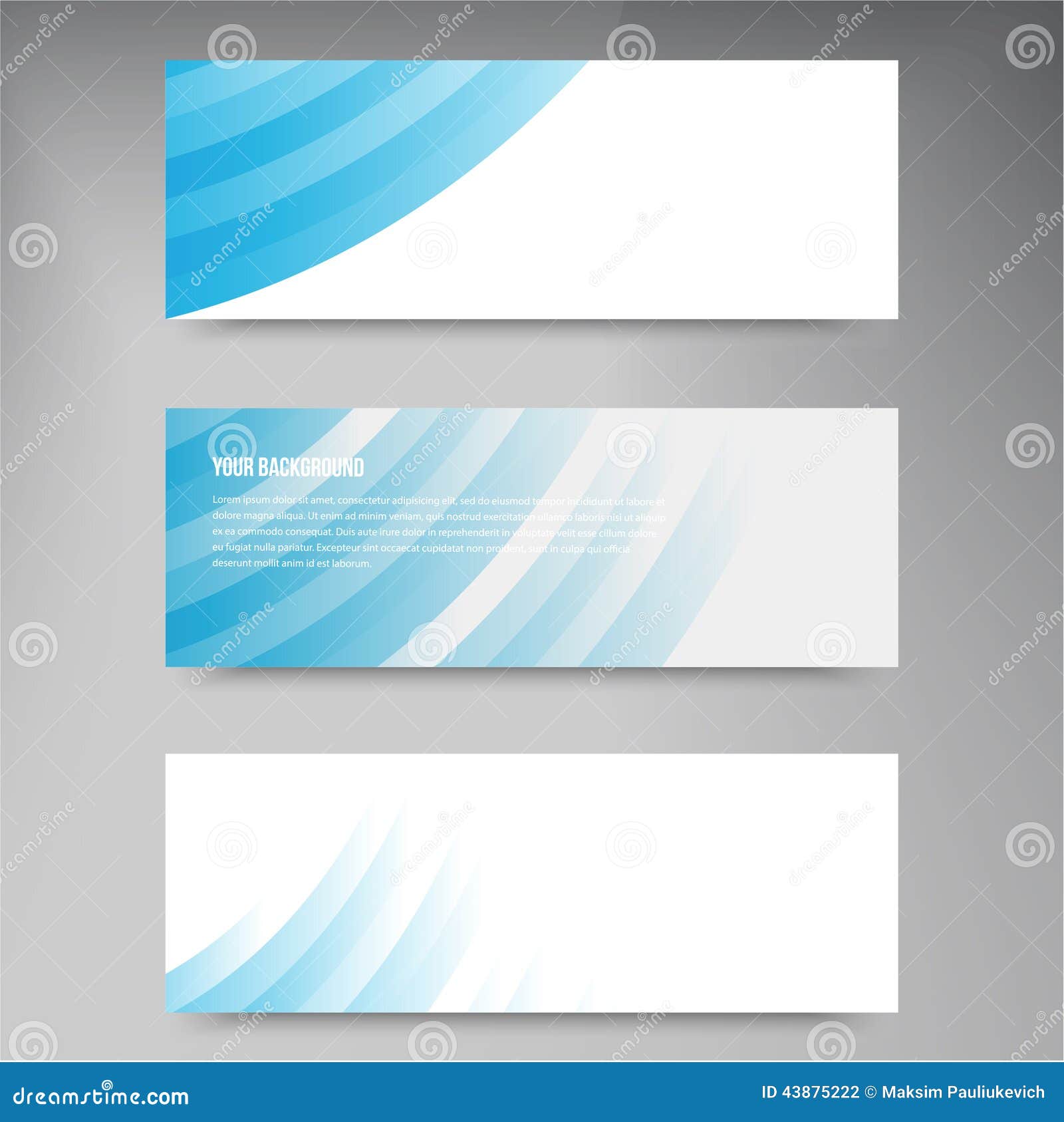 Set of Modern Vector Banners with Lines Stock Vector - Illustration of ...