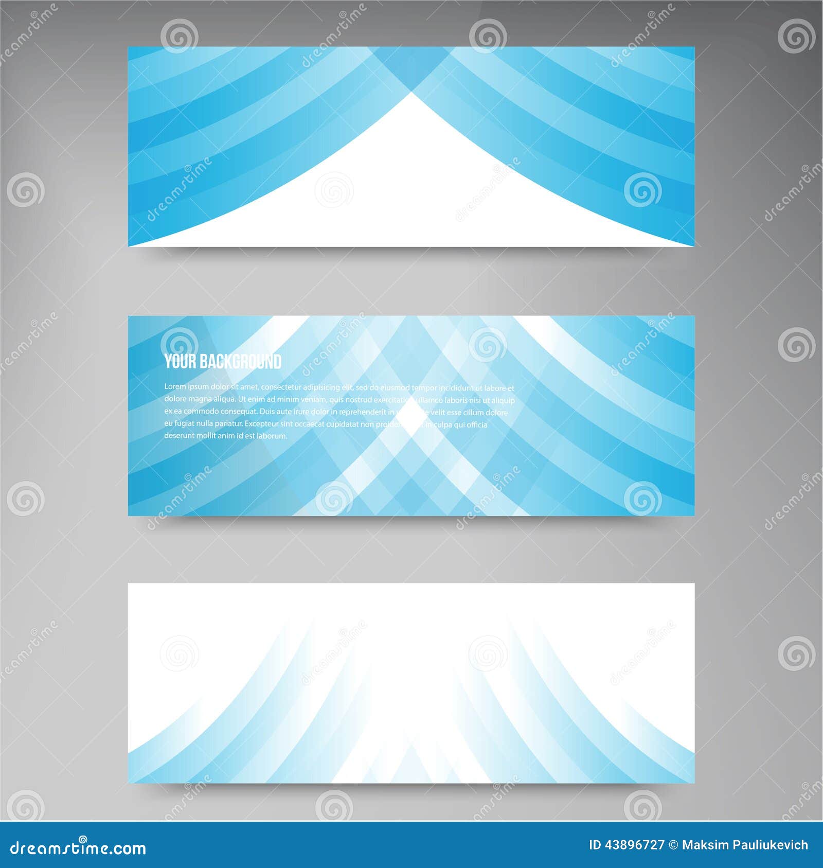 Set of Modern Vector Banners with Lines Stock Illustration ...