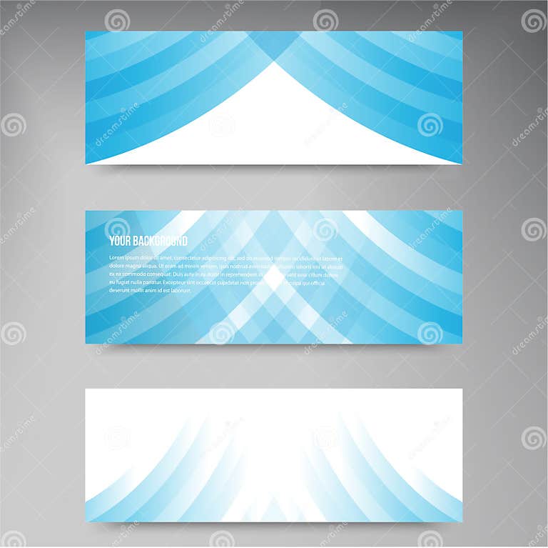 Set of Modern Vector Banners with Lines Stock Illustration ...