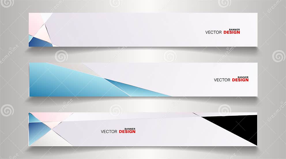 A Set of Modern Vector Banners with a Rectangular Design Background ...