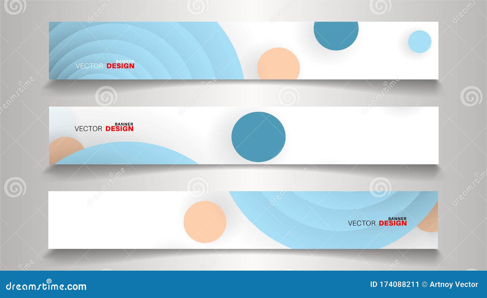A Set of Modern Vector Banners with a Rectangular Design Background ...
