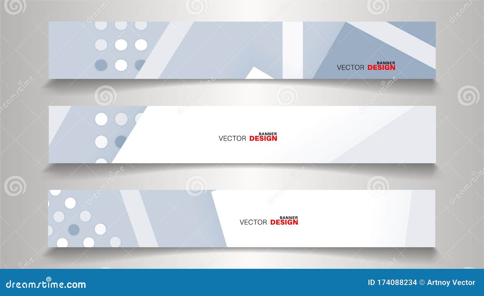 A Set of Modern Vector Banners with a Rectangular Design Background ...