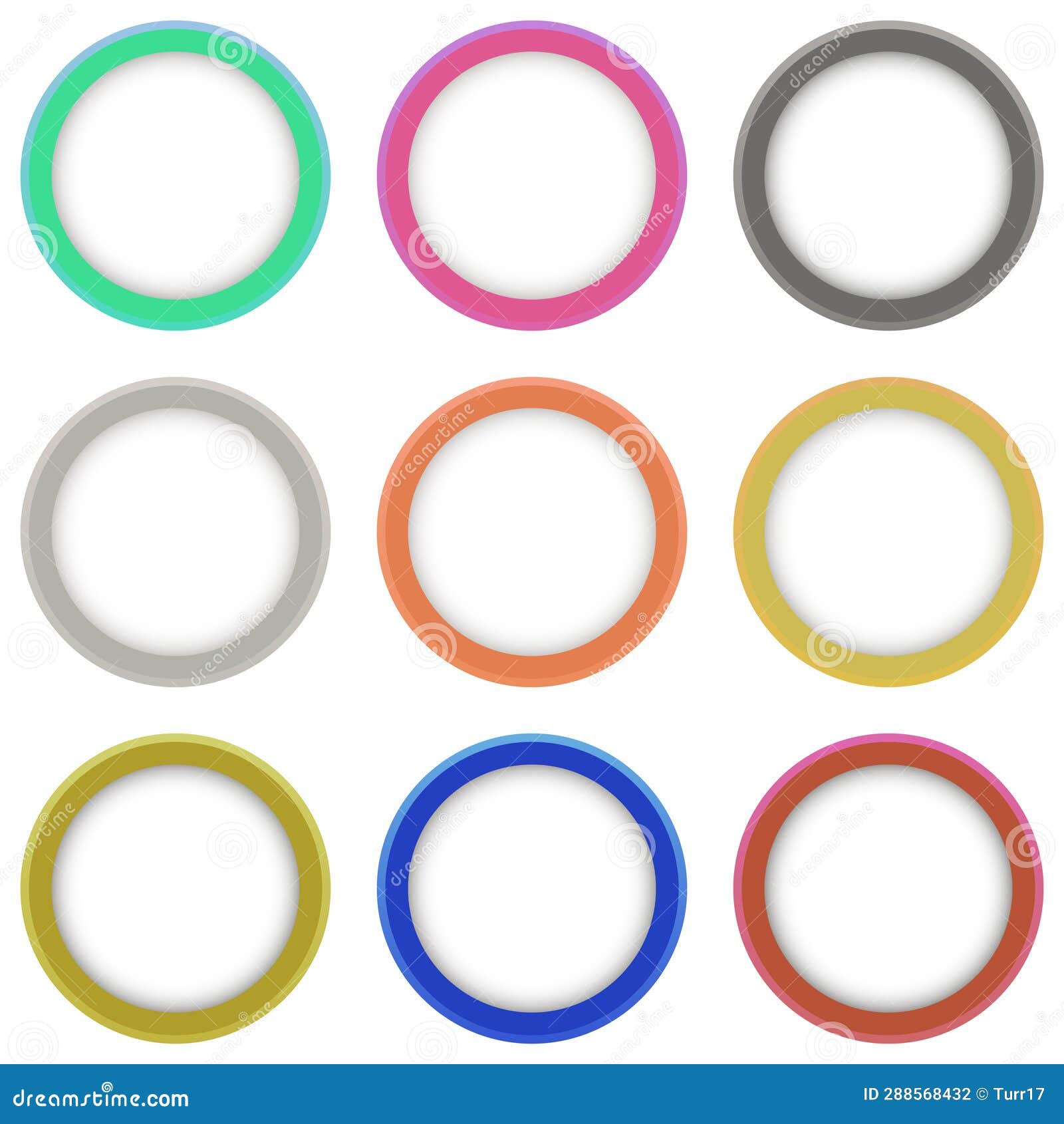 Set of Modern Vector Colorful Oval Banners Stock Illustration ...