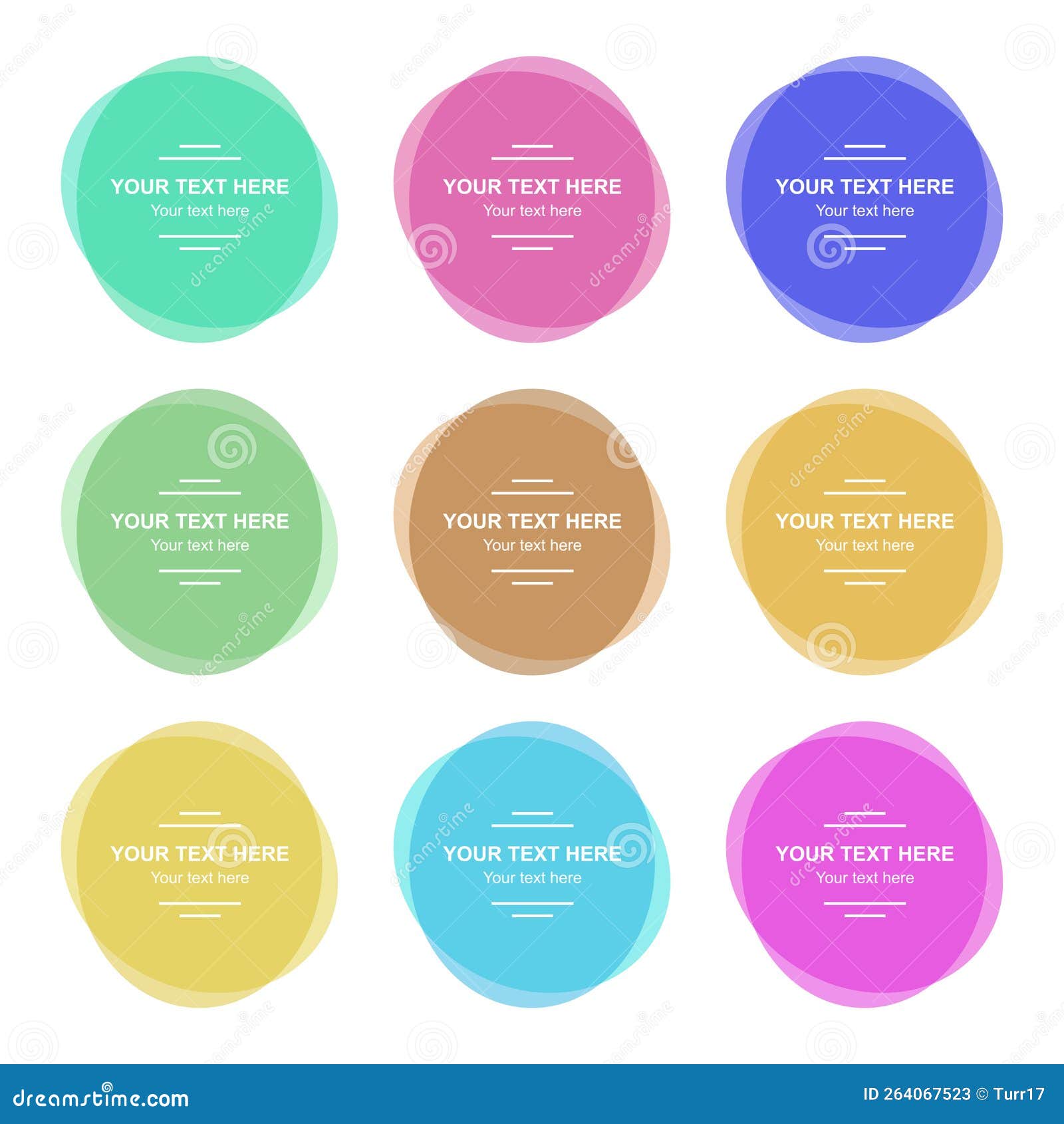 Set of Modern Vector Colorful Oval Banners Stock Illustration ...