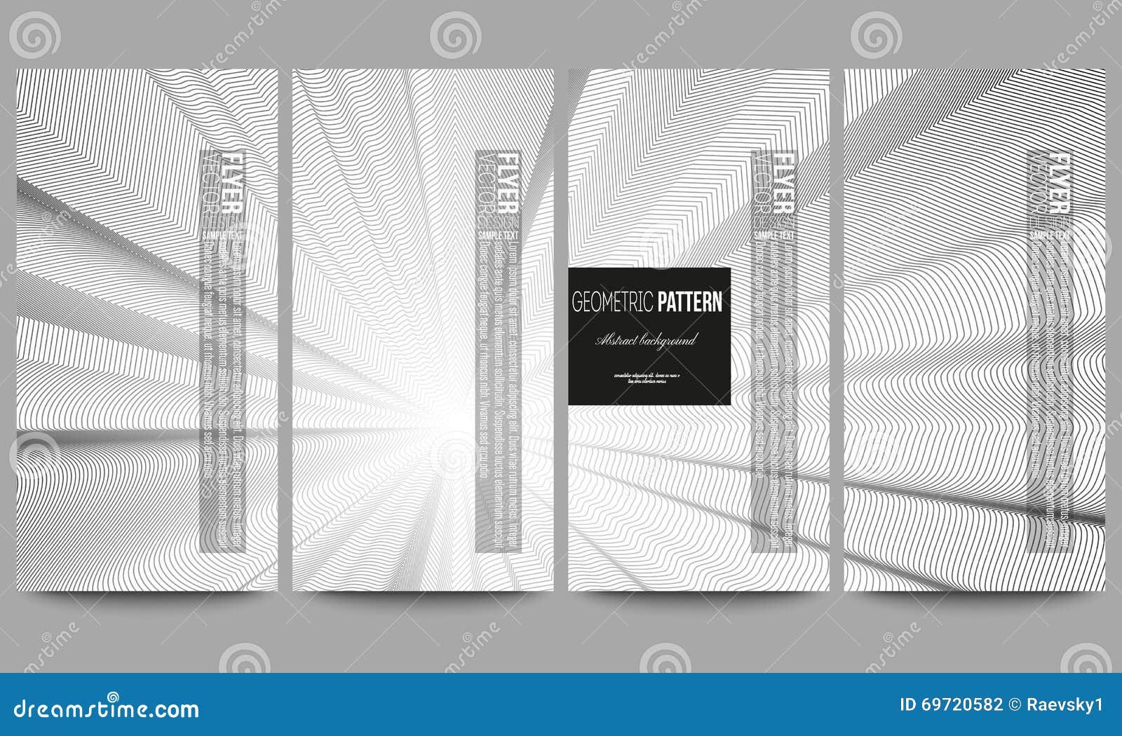 Set of Modern Vector Flyers. Abstract Lines Background, Simple Abstract ...