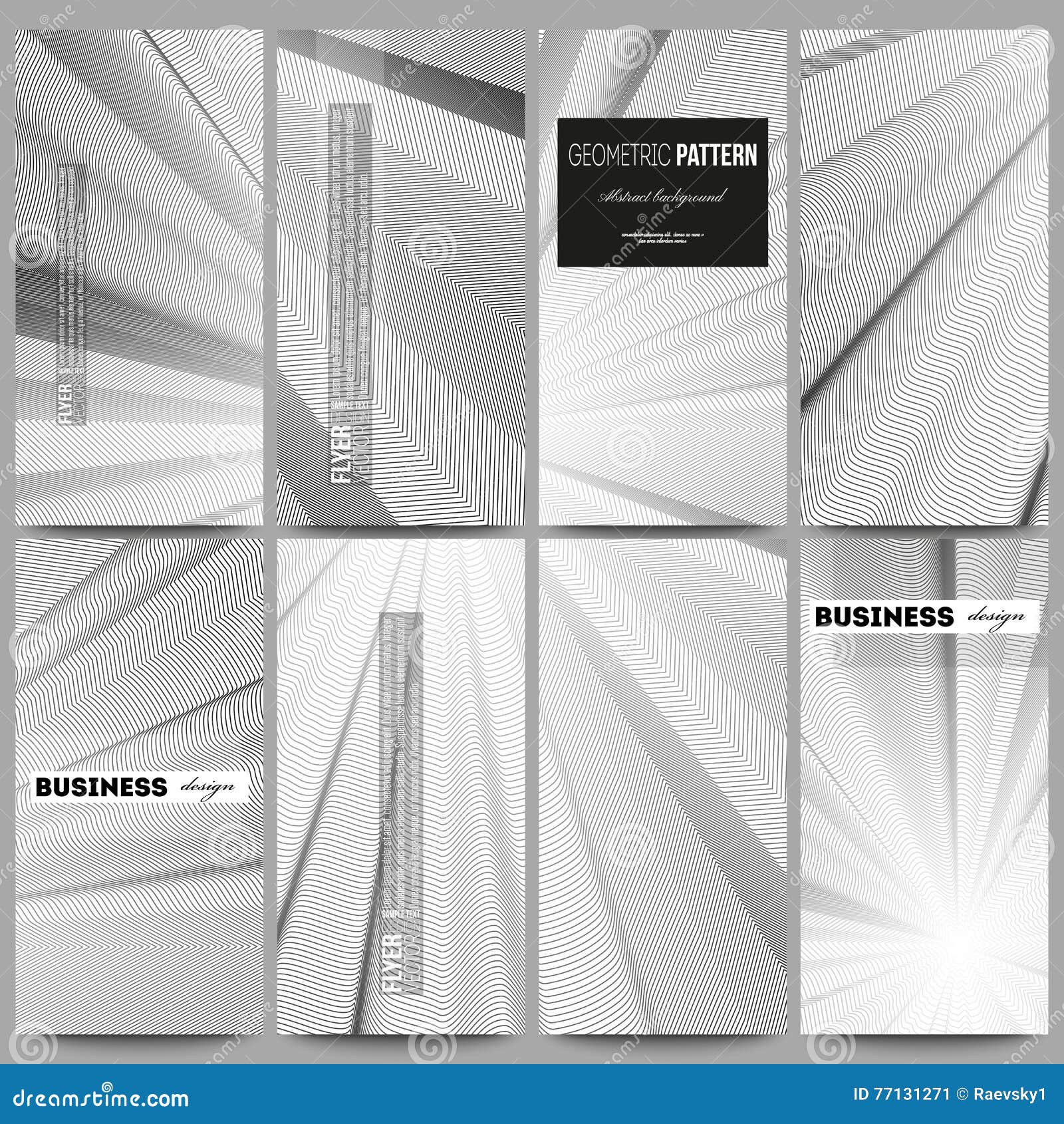 Set of Modern Vector Flyers. Abstract Lines Background, Simple ...